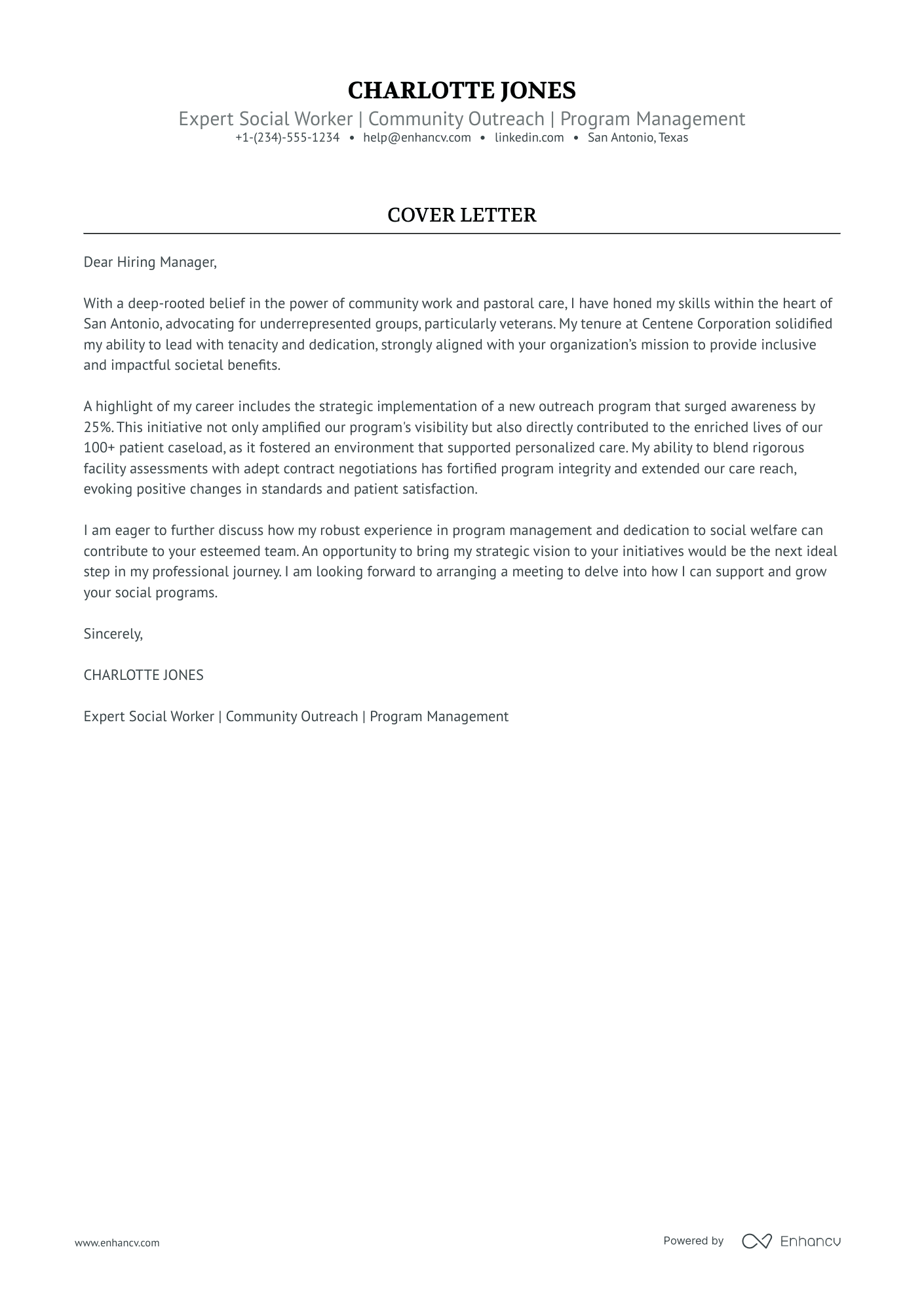 9 Professional Social Worker Cover Letter Examples and Template for ...