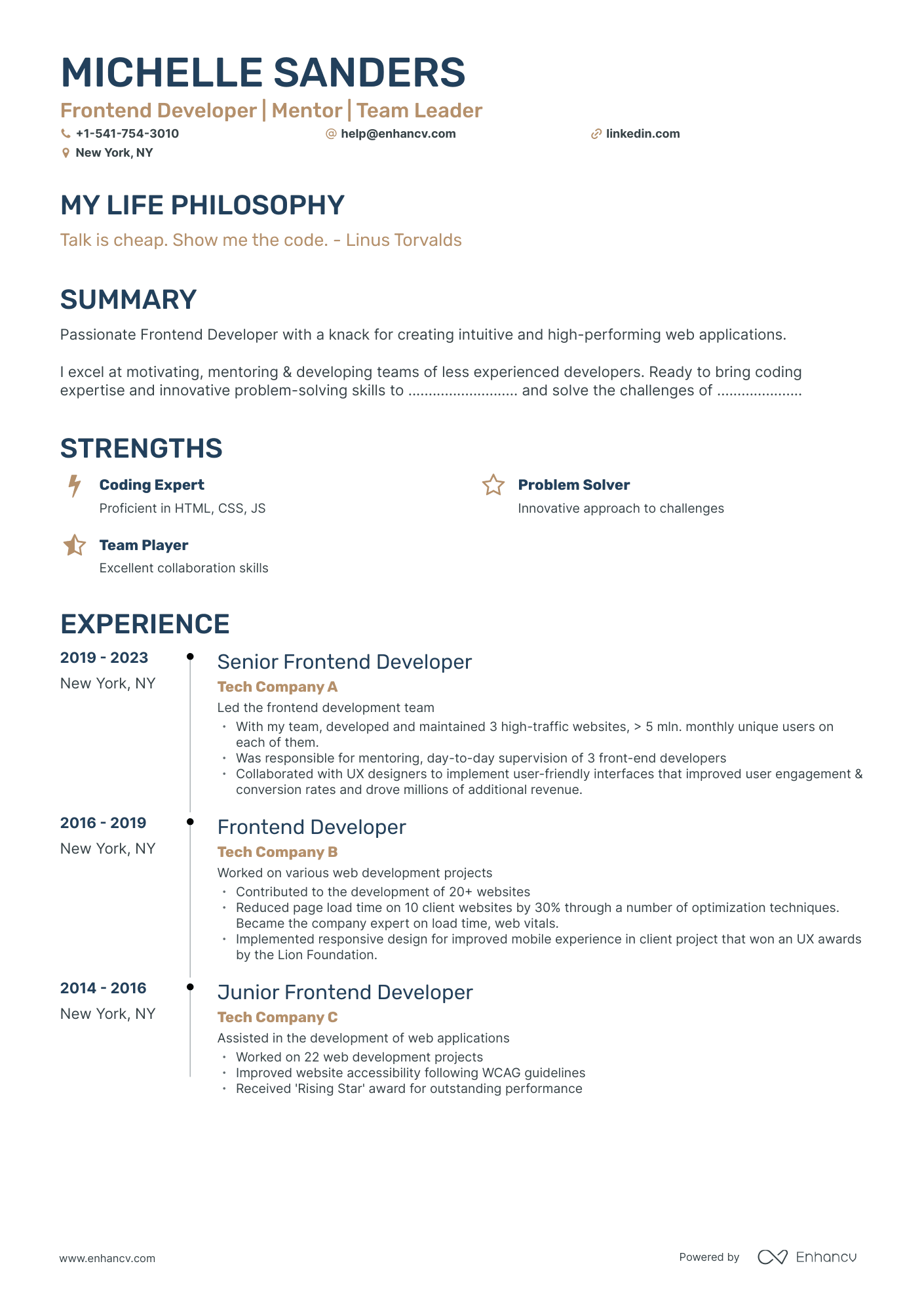 9 Front End Developer Resume Examples & Guide for 2024