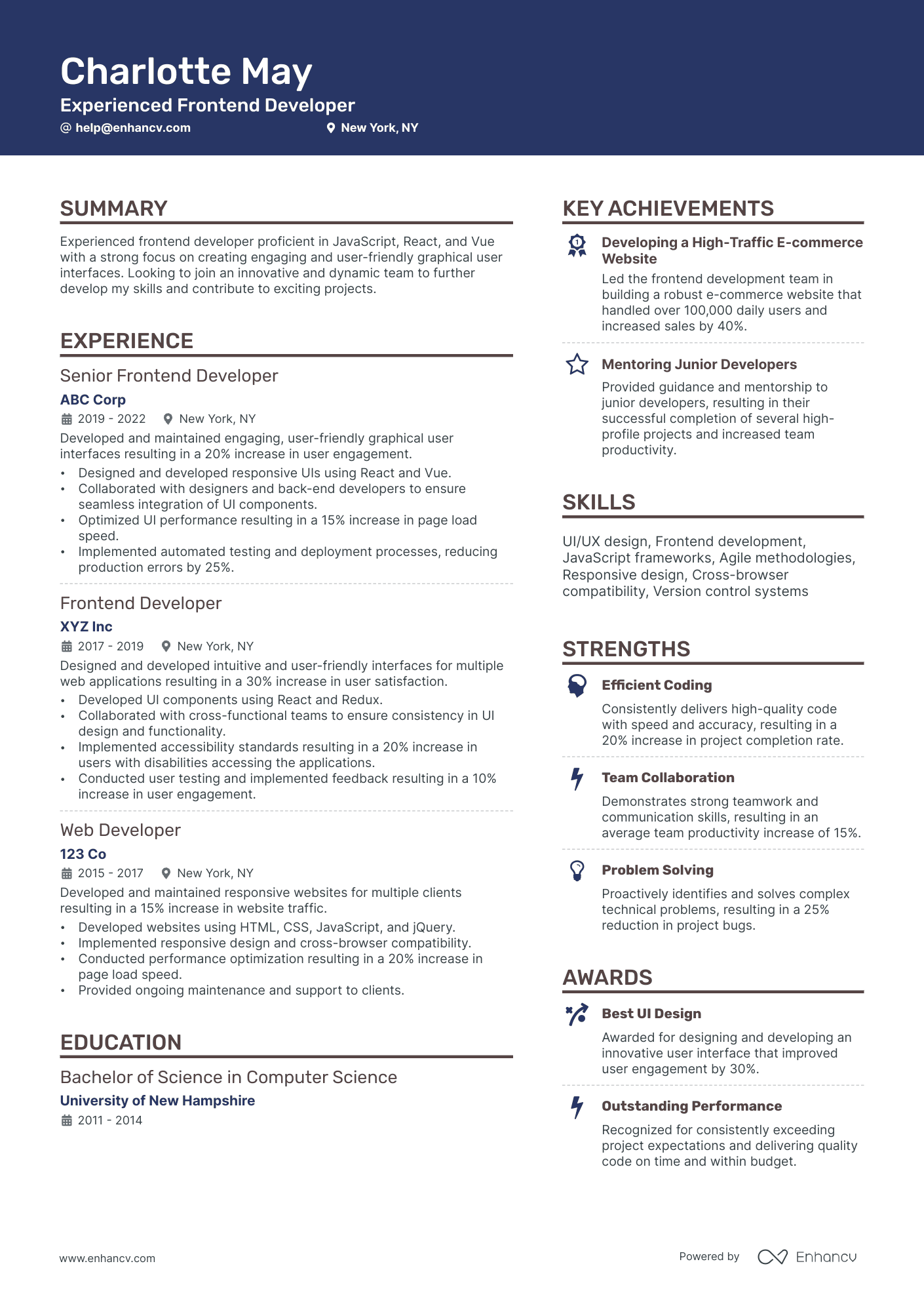 10 Javascript Developer Resume Examples & Guide for 2025