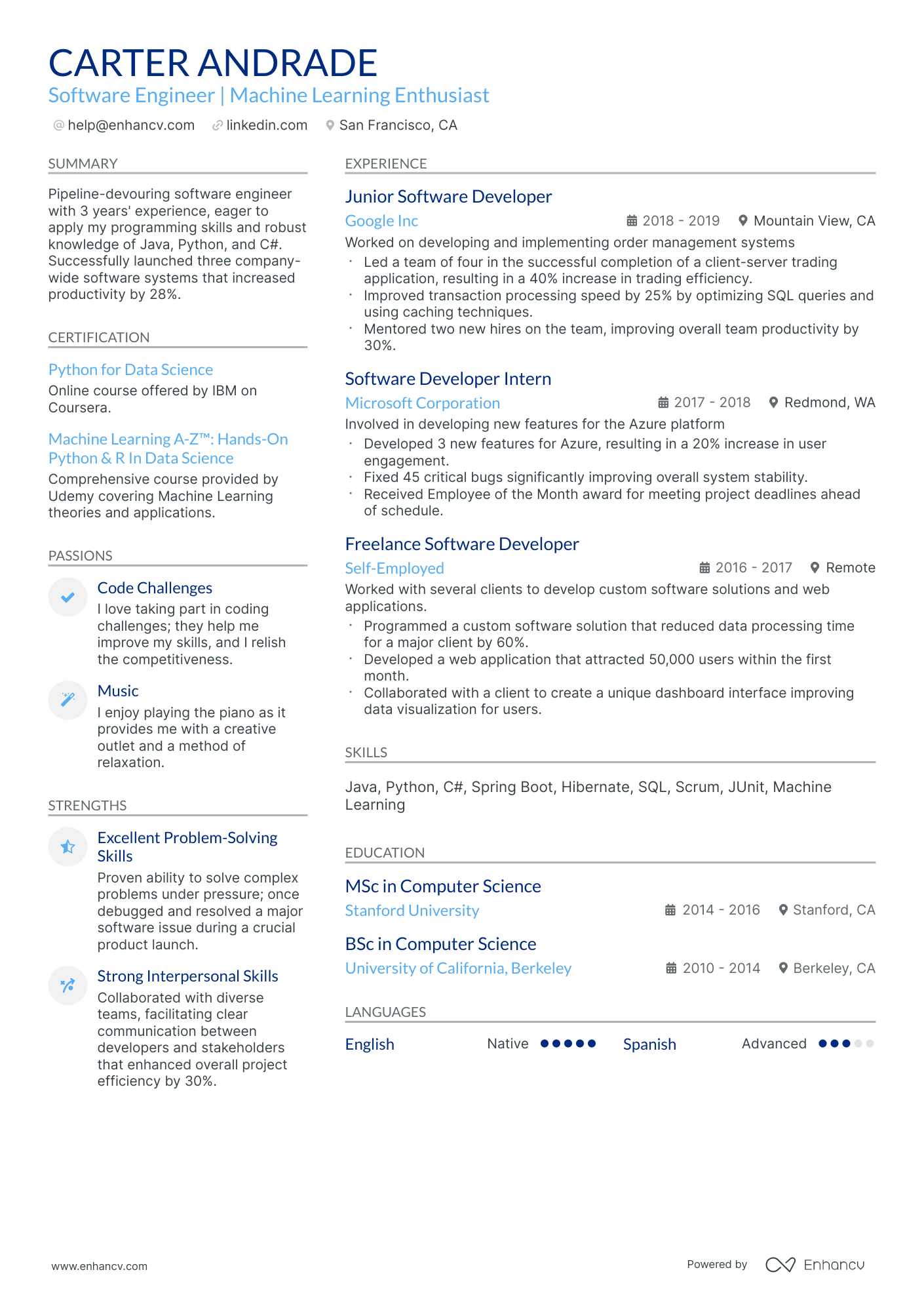 10 Software Engineer New Grad Resume Examples & Guide for 2026