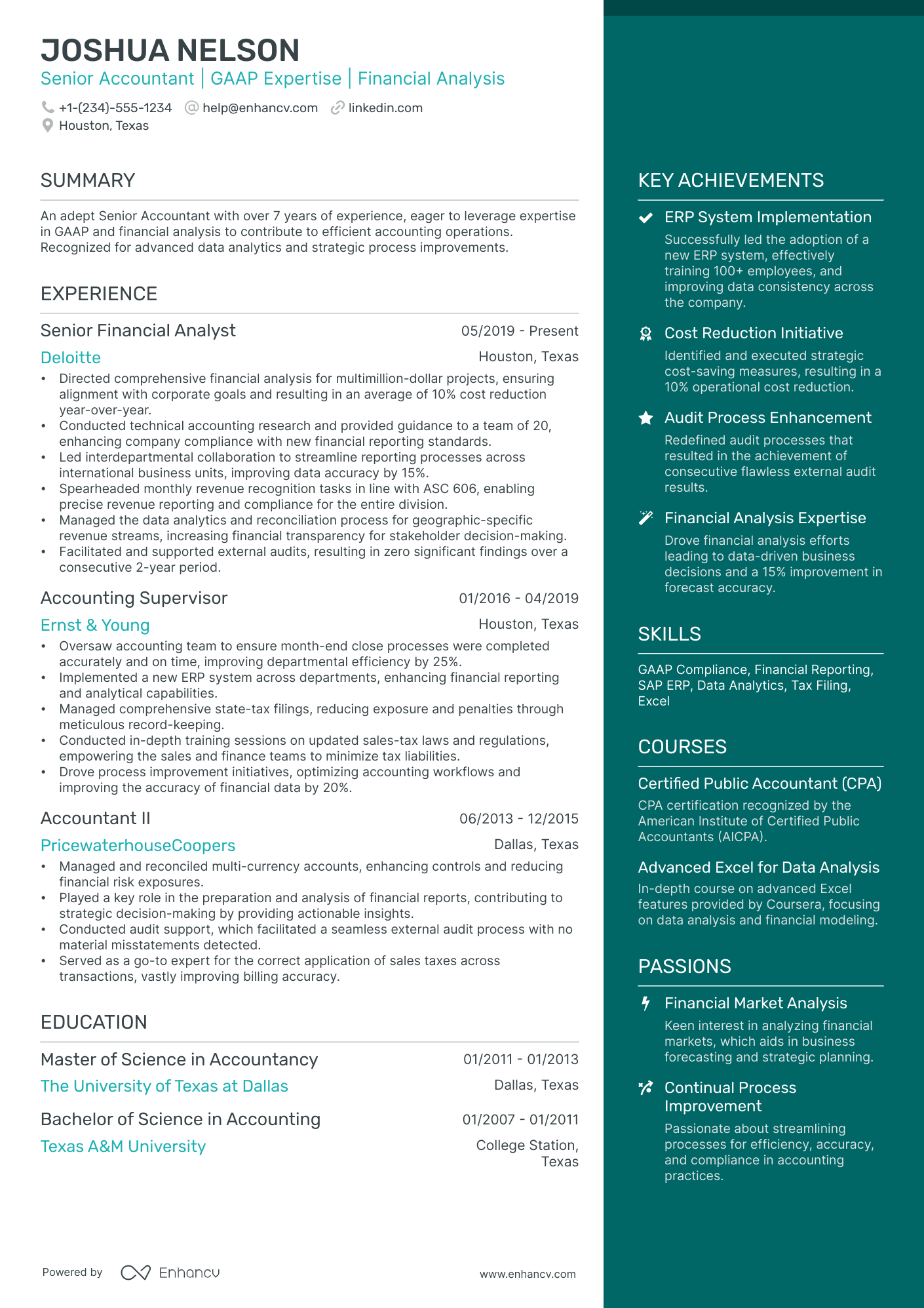 10 Management Accounting Resume Examples & Guide for 2026
