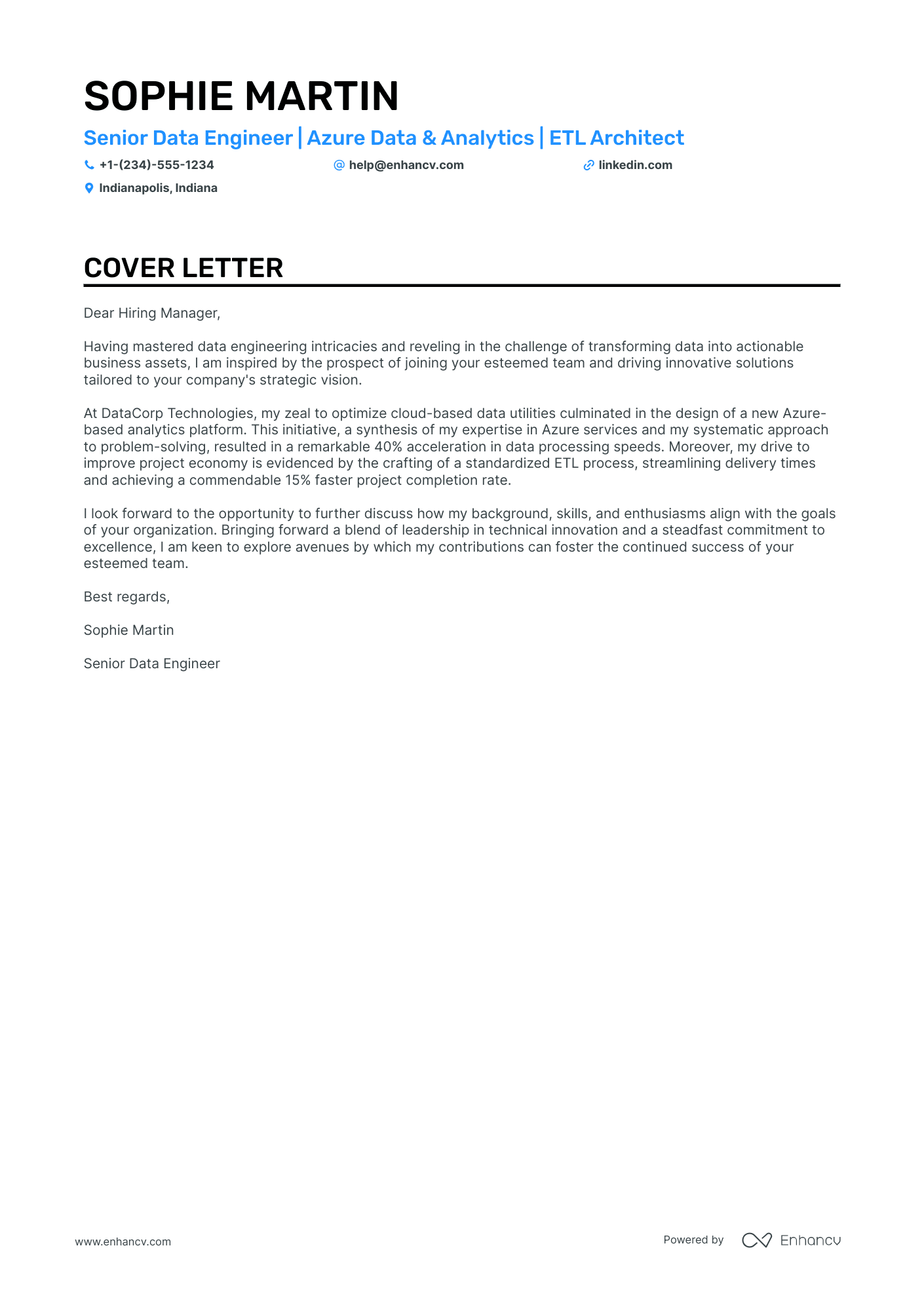 21 Professional Data Engineer Cover Letter Examples and Template for ...