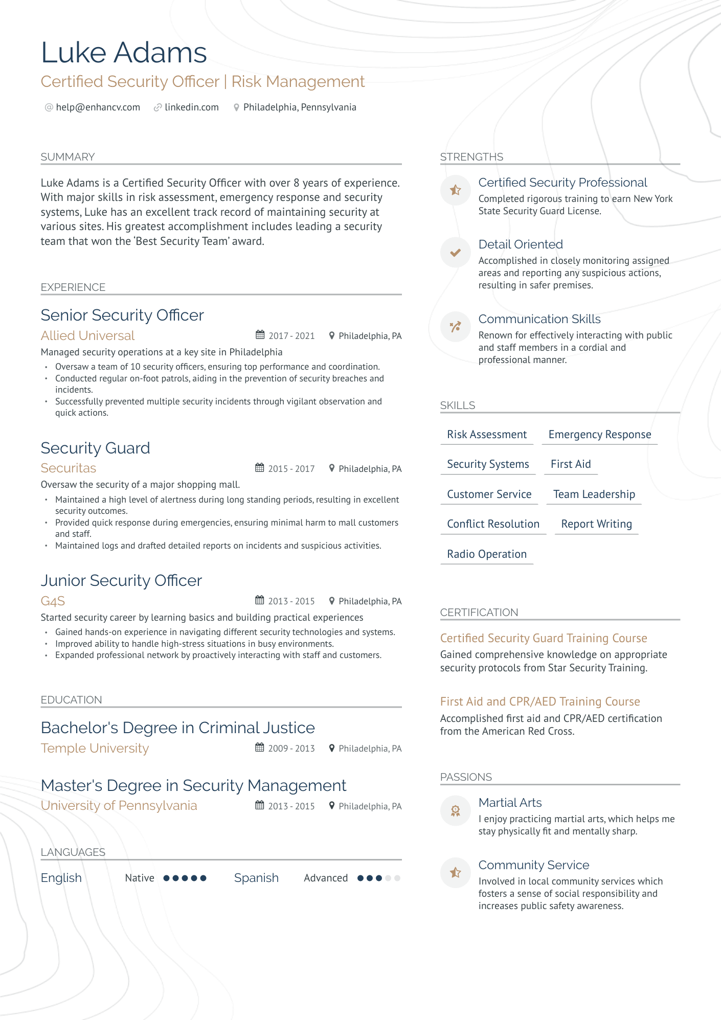 5 Security Officer Resume Examples & Guide for 2024