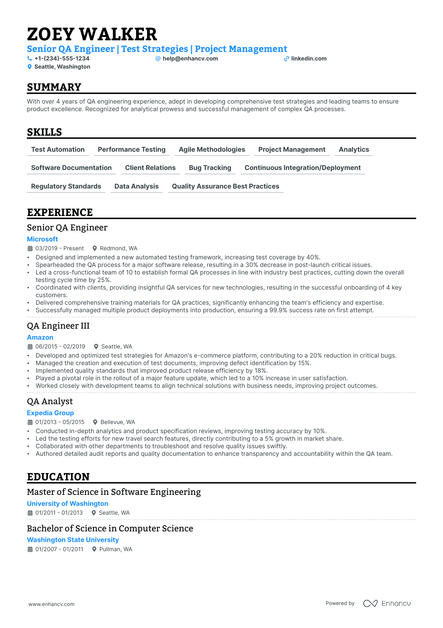 5 QA Manager Resume Examples & Guide for 2024