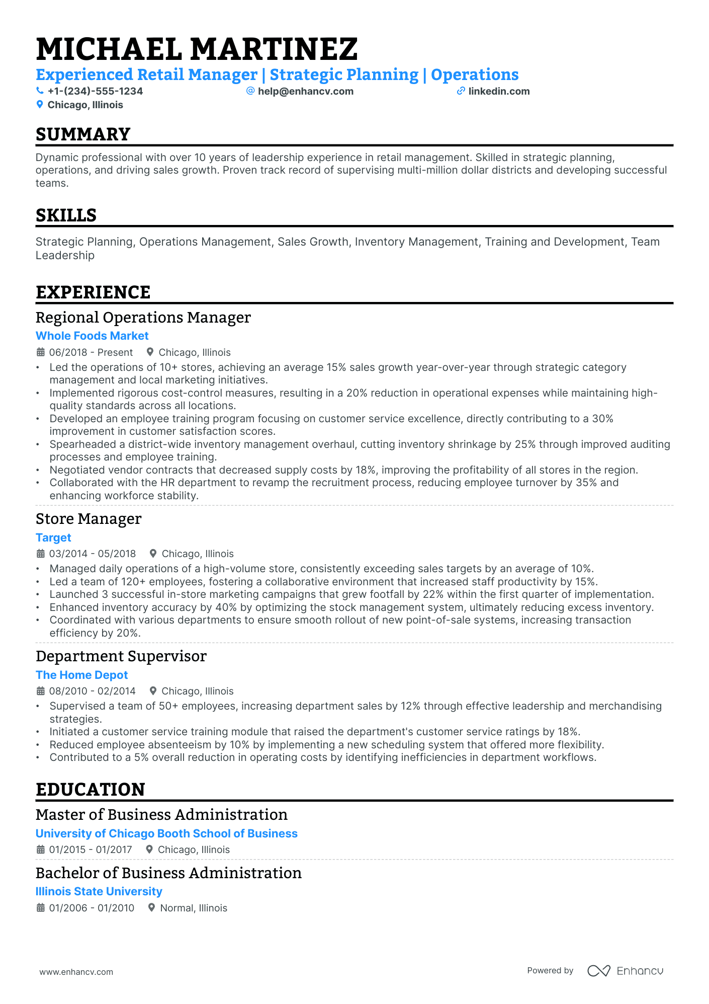 10 District Manager Resume Examples & Guide for 2026