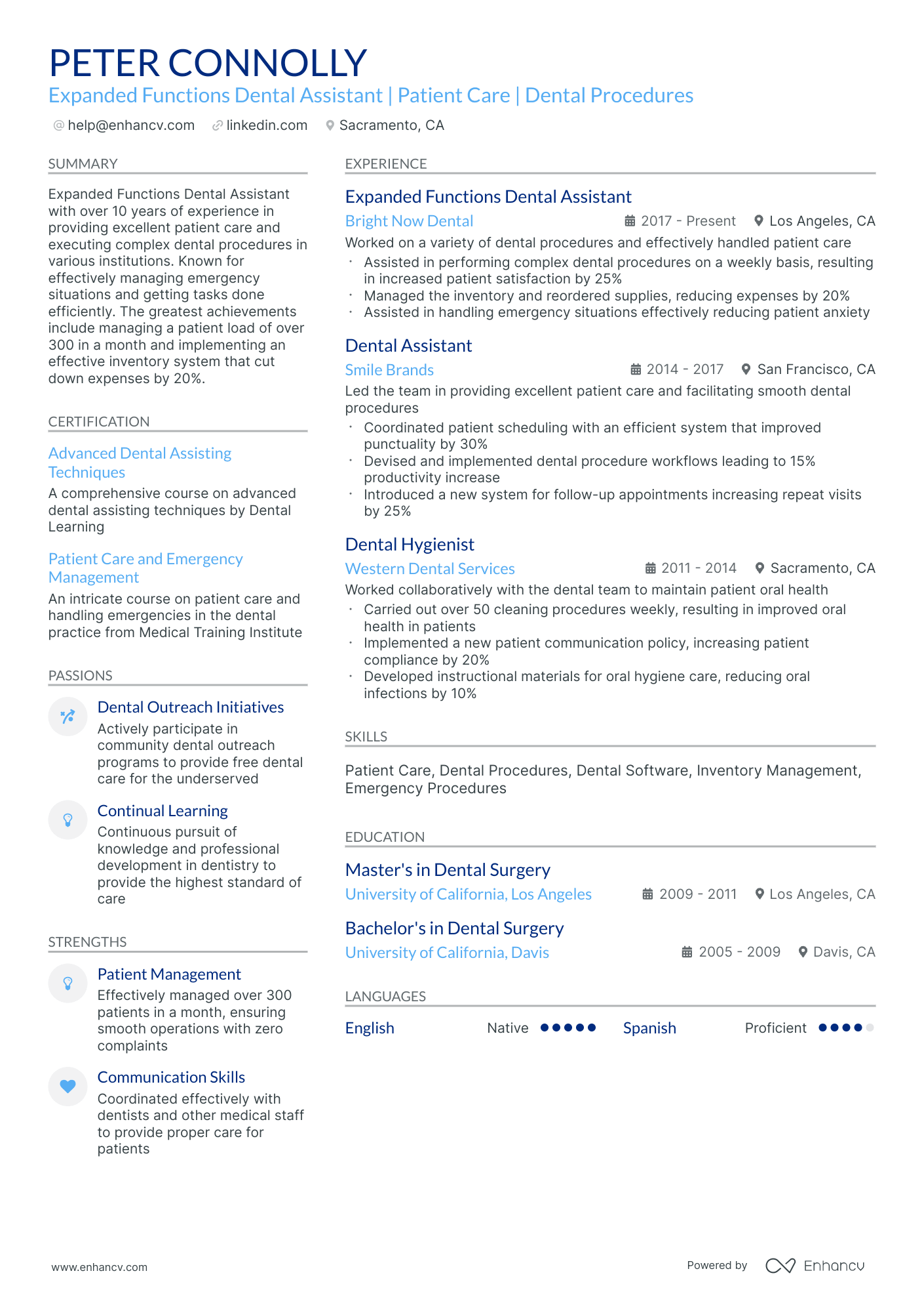 10 Expanded Functions Dental Assistant Resume Examples & Guide for 2026