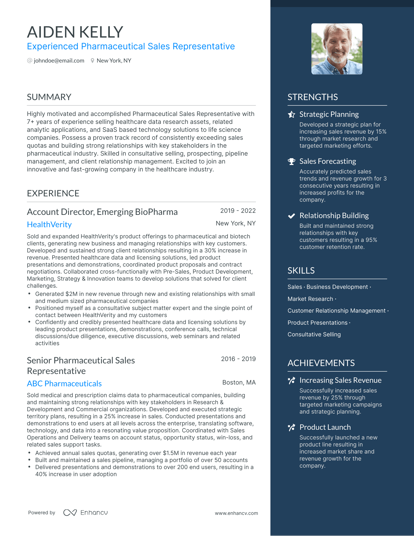 5 Pharmaceutical Sales Resume Examples & Guide for 2023