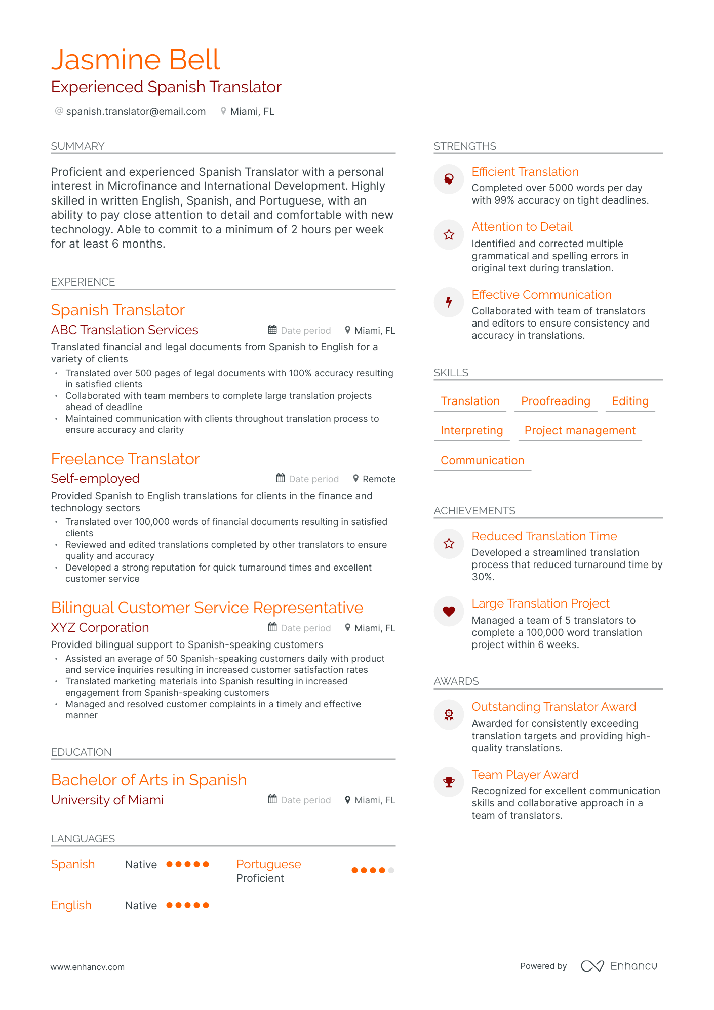 5 Translator Resume Examples & Guide for 2024