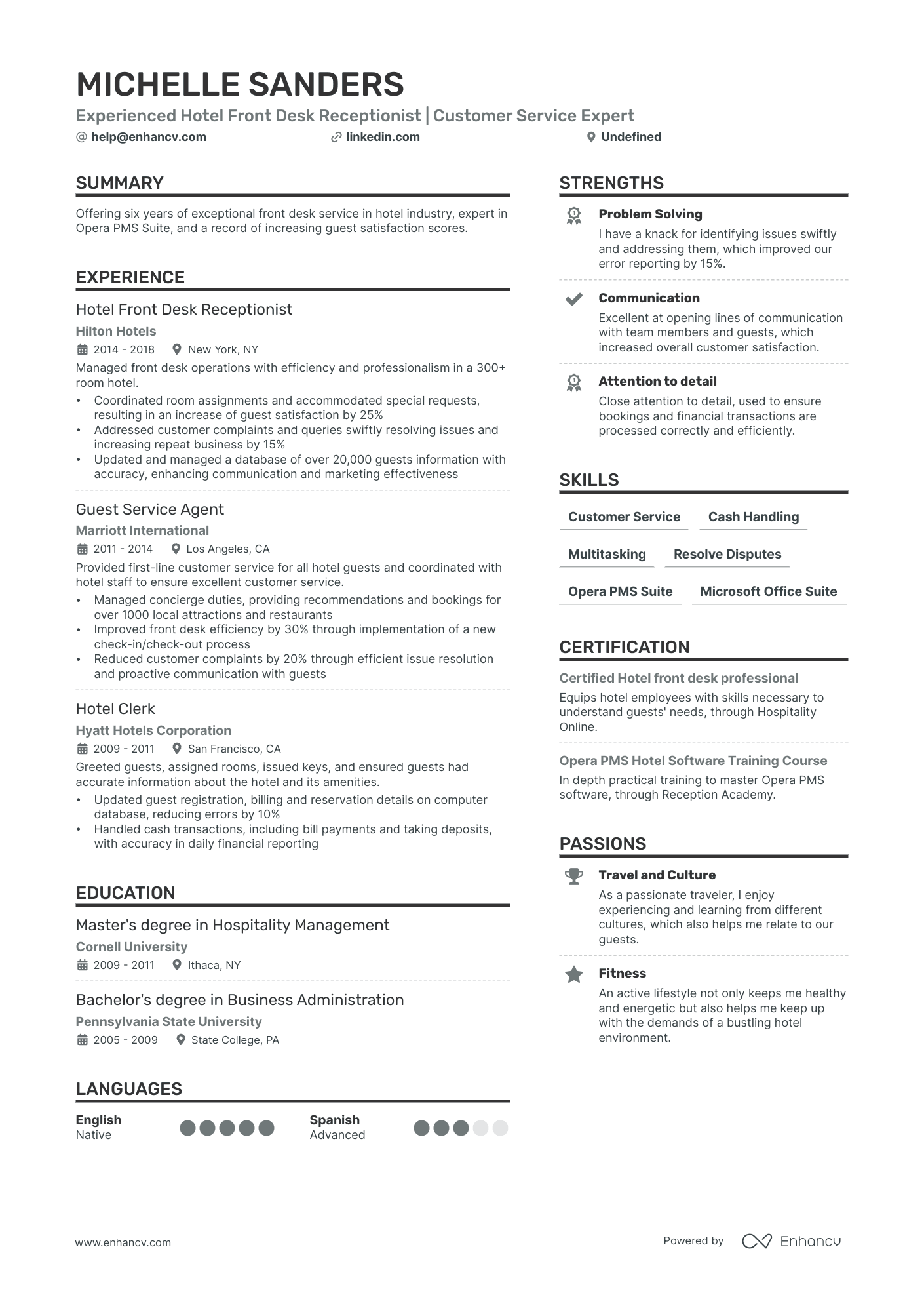 9 Front Desk Receptionist Resume Examples & Guide for 2024