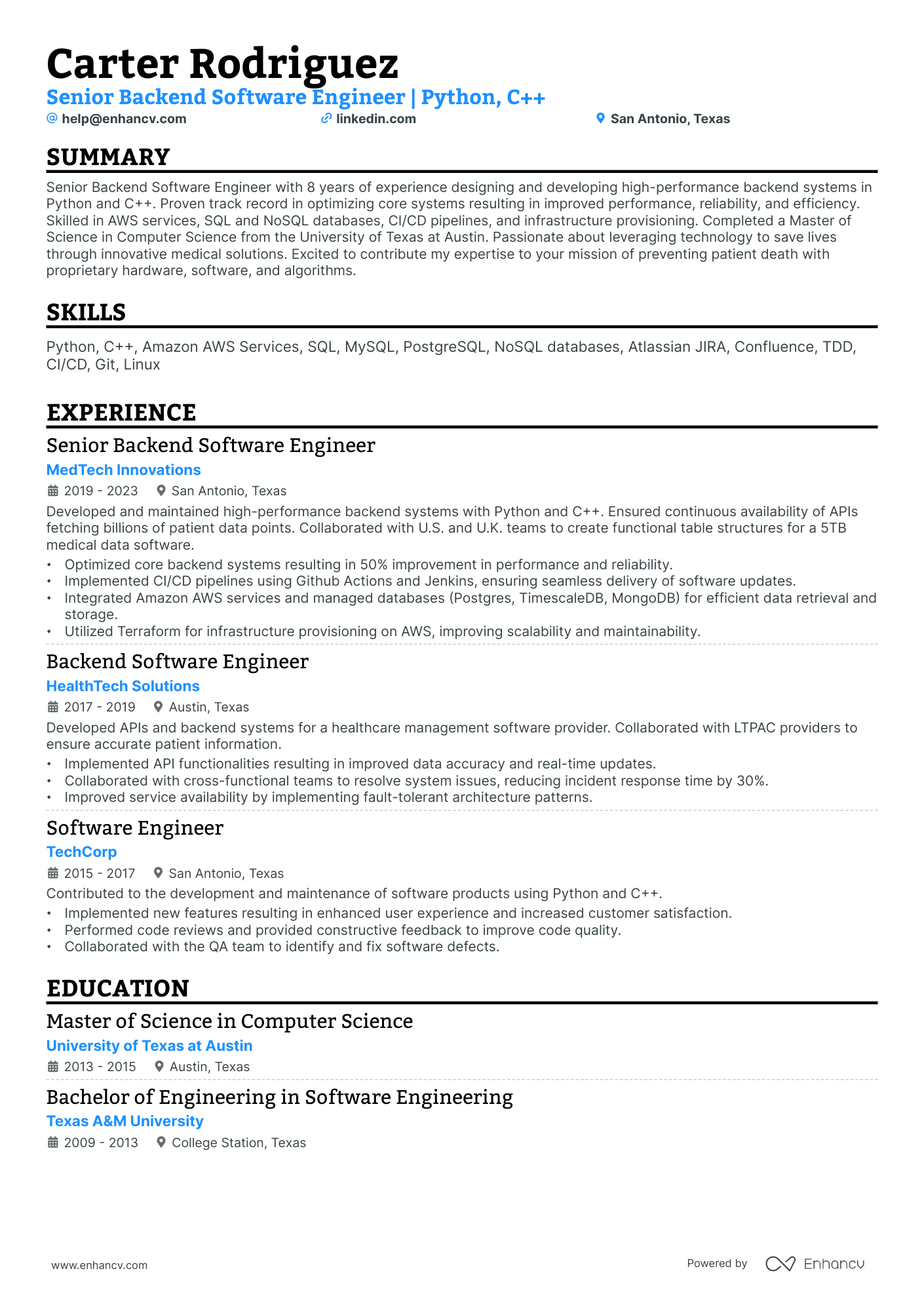 10 Tech Lead Resume Examples & Guide for 2025
