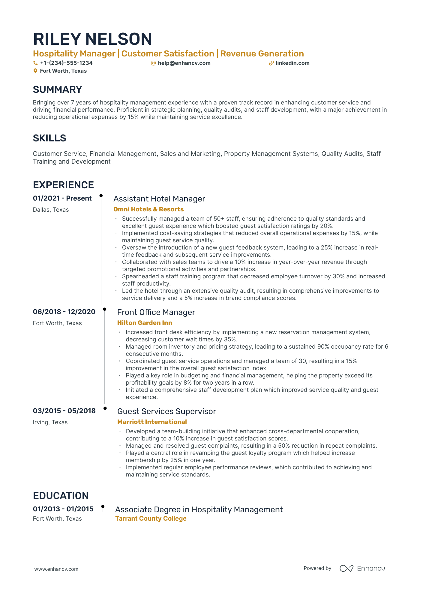 10 Assistant General Manager Resume Examples, Templates & Guide for 2026