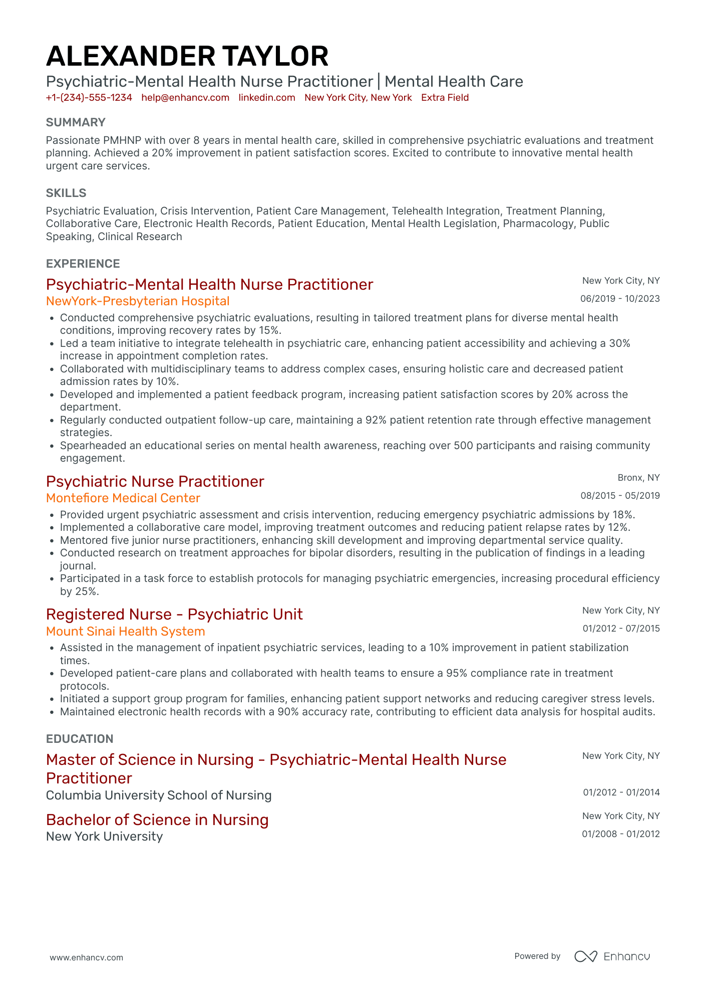 11 Nurse Practitioner Resume Examples, Templates & Guide for 2025