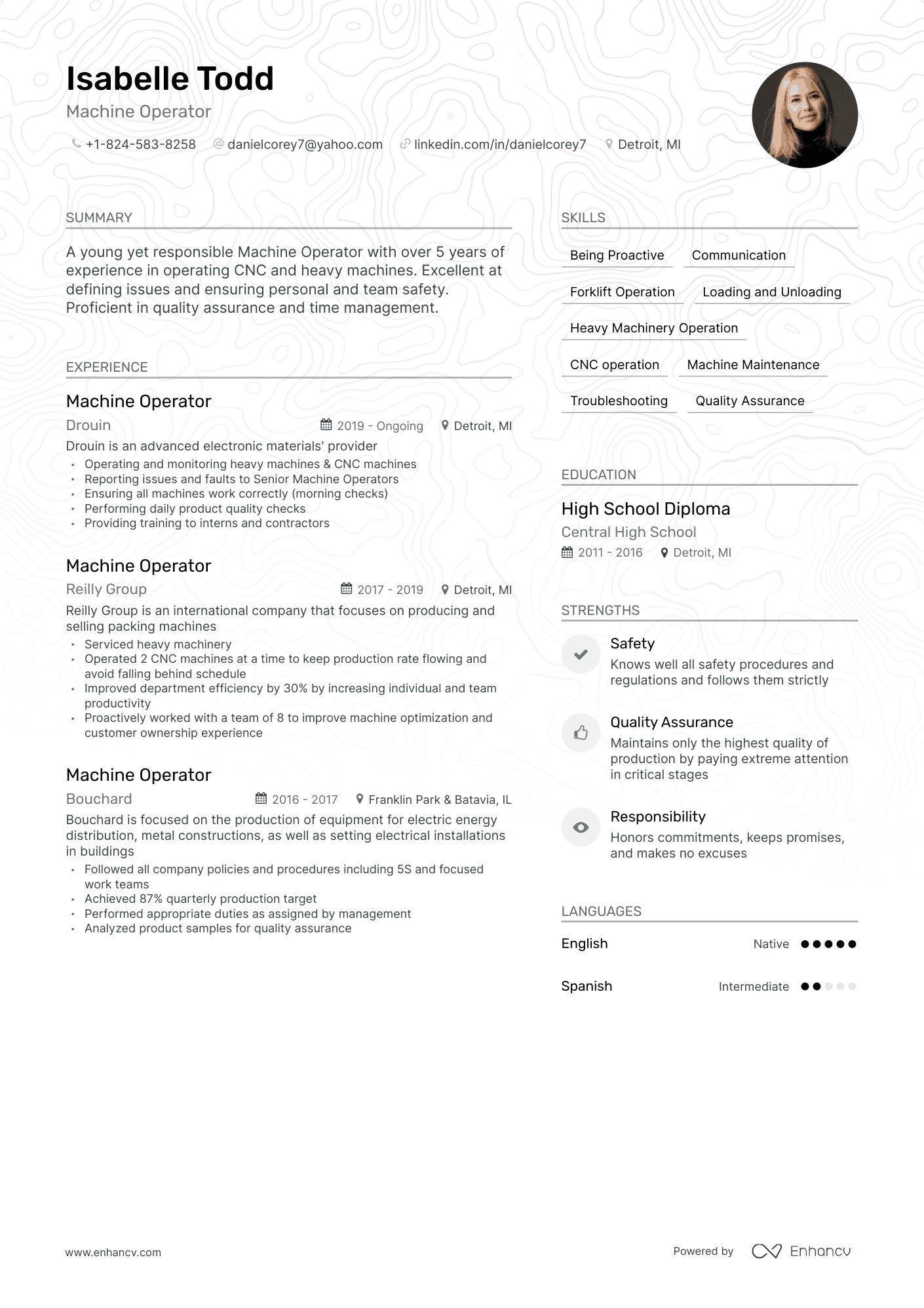 5 Machine Operator Resume Examples & Guide for 2023