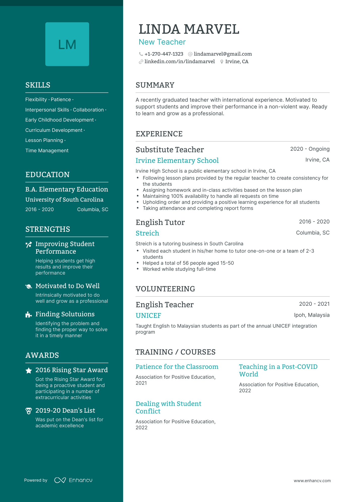 6 New Teacher Resume Examples & Guide for 2024