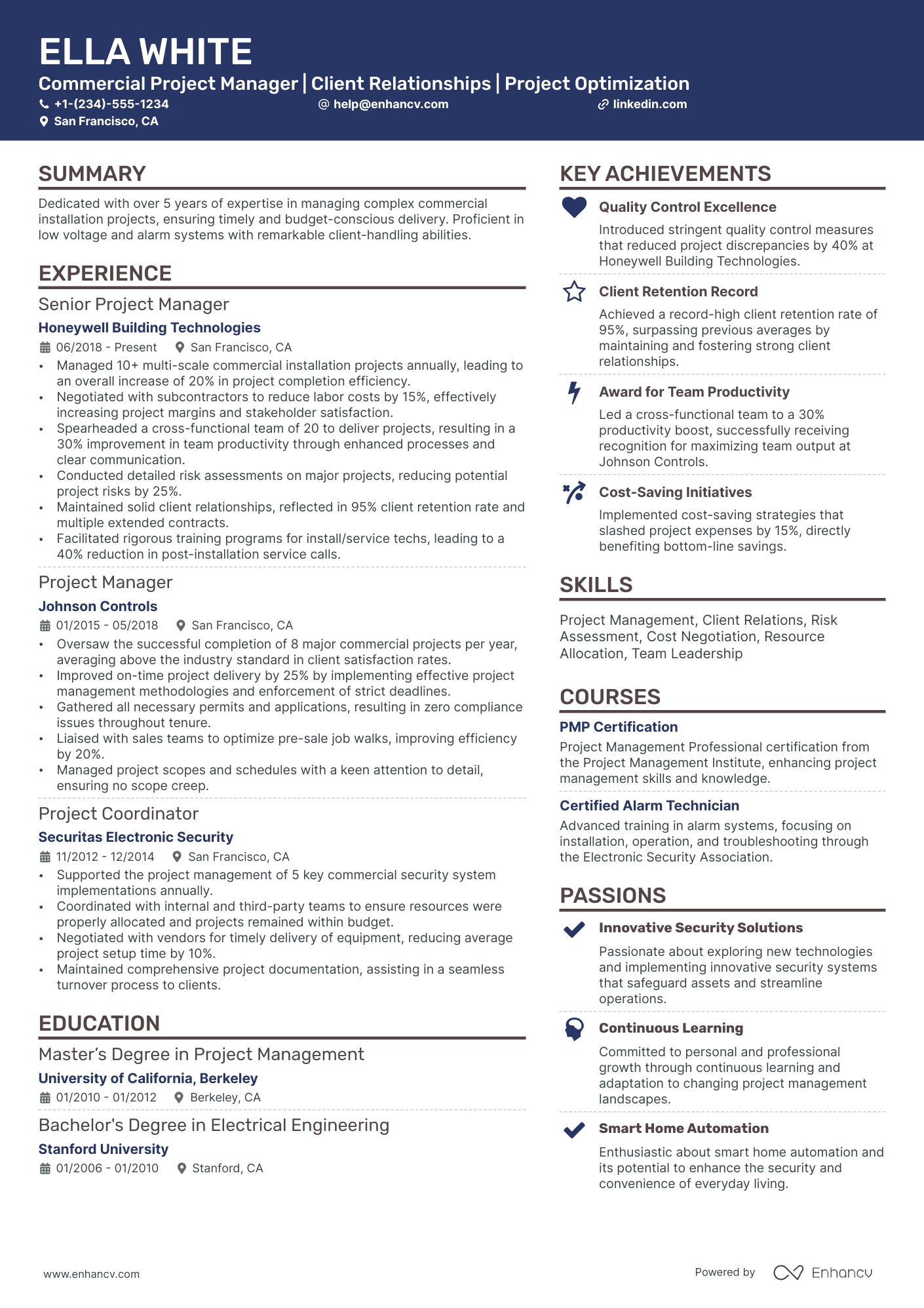 10 Commercial Project Manager Resume Examples & Guide for 2026