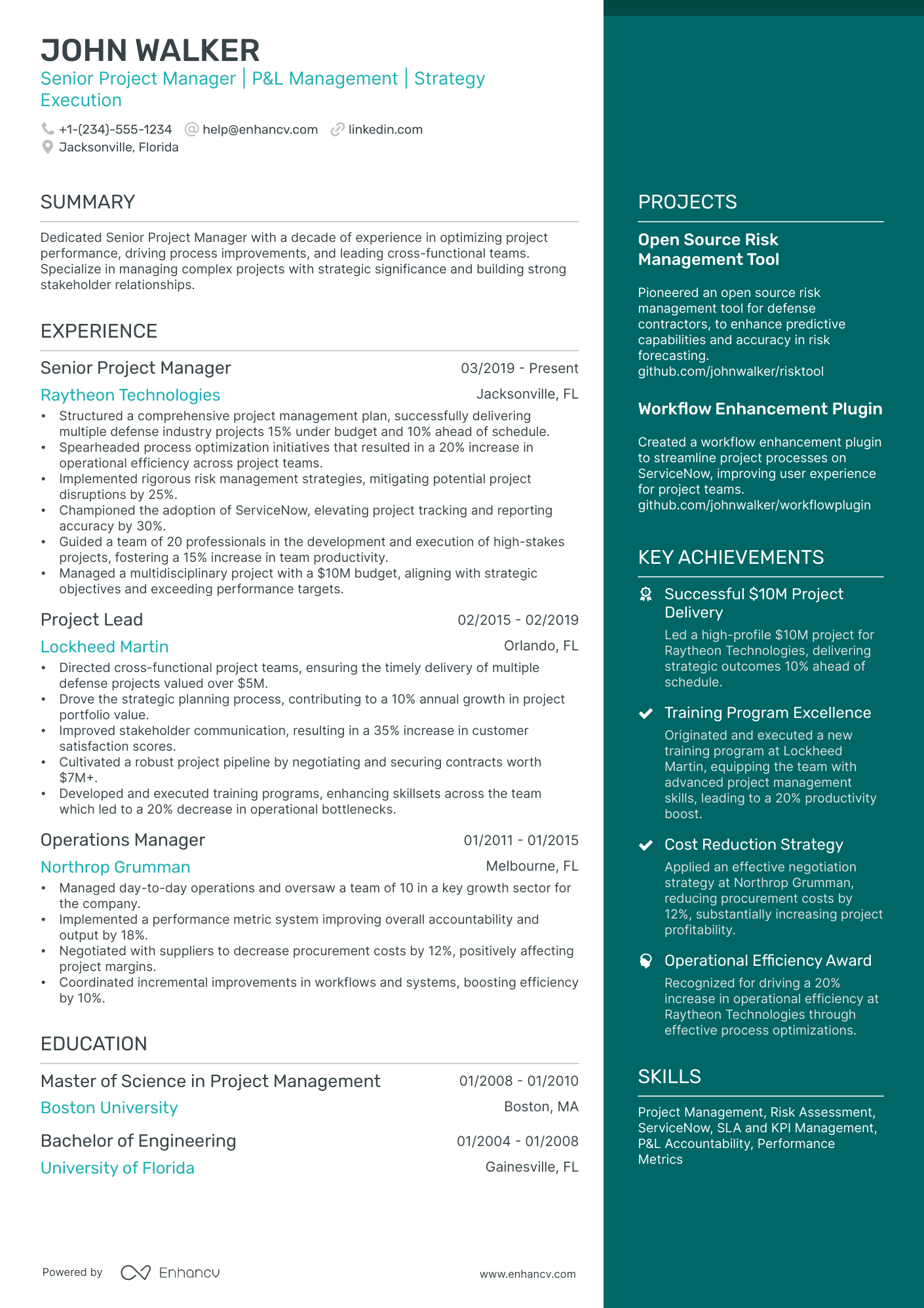 10 IT Service Manager Resume Examples & Guide for 2025