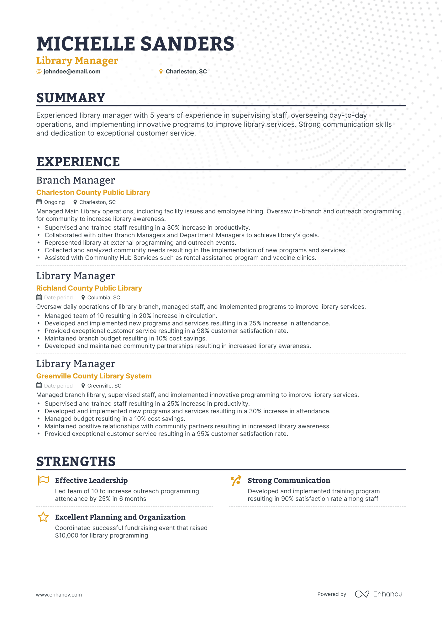 5 Library Manager Resume Examples & Guide for 2023