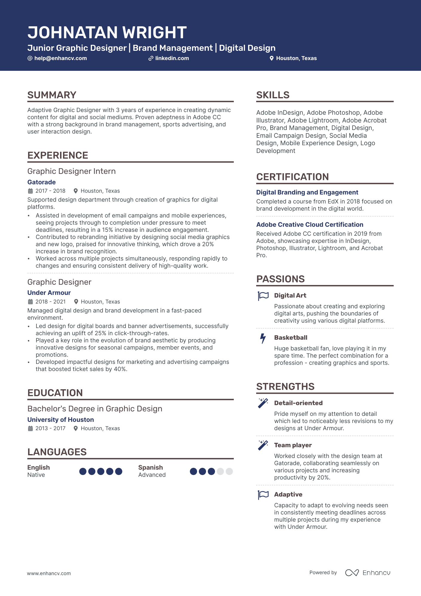 10 Junior Graphic Designer Resume Examples & Guide for 2026