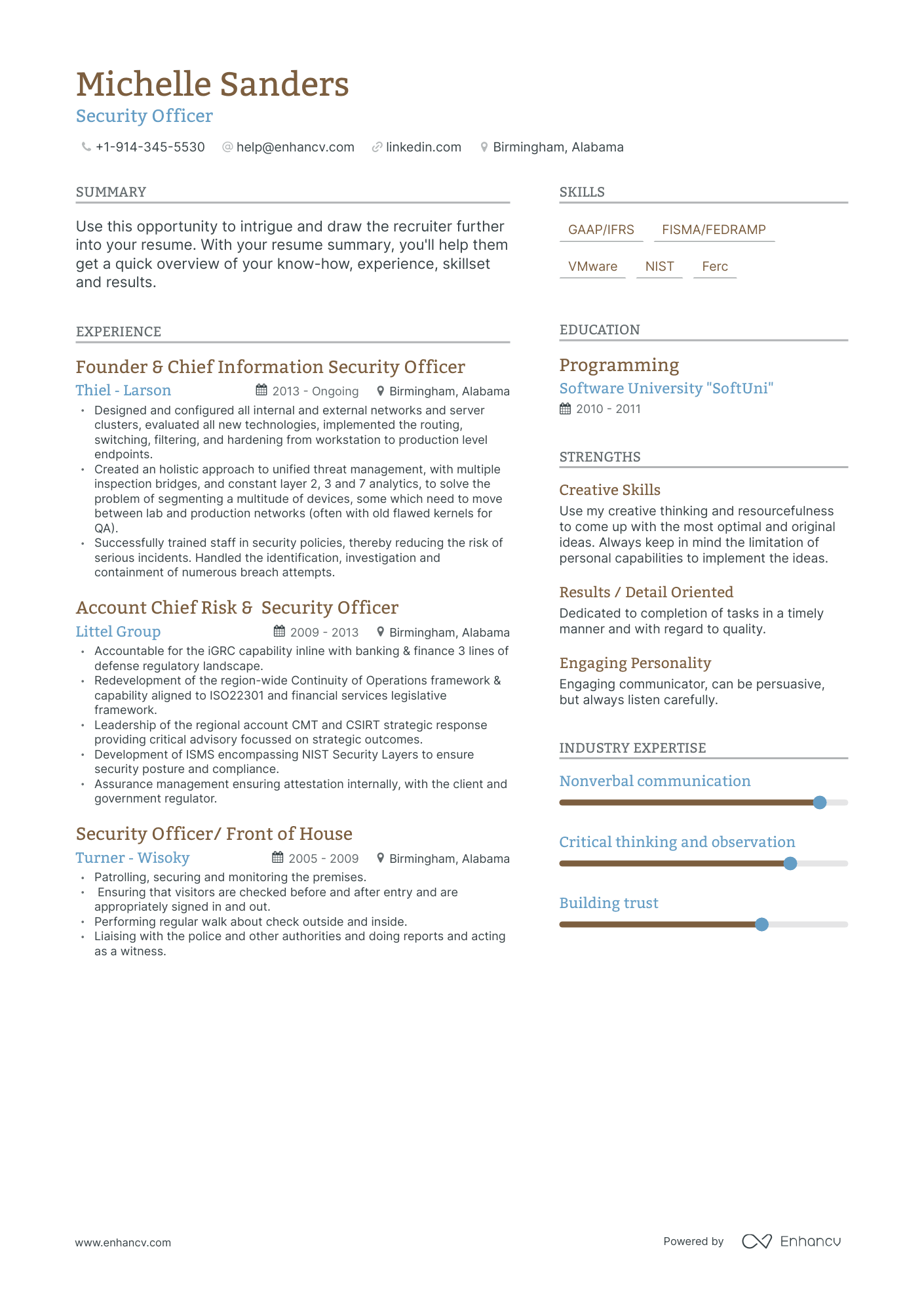 5 Security Officer Resume Examples & Guide for 2023