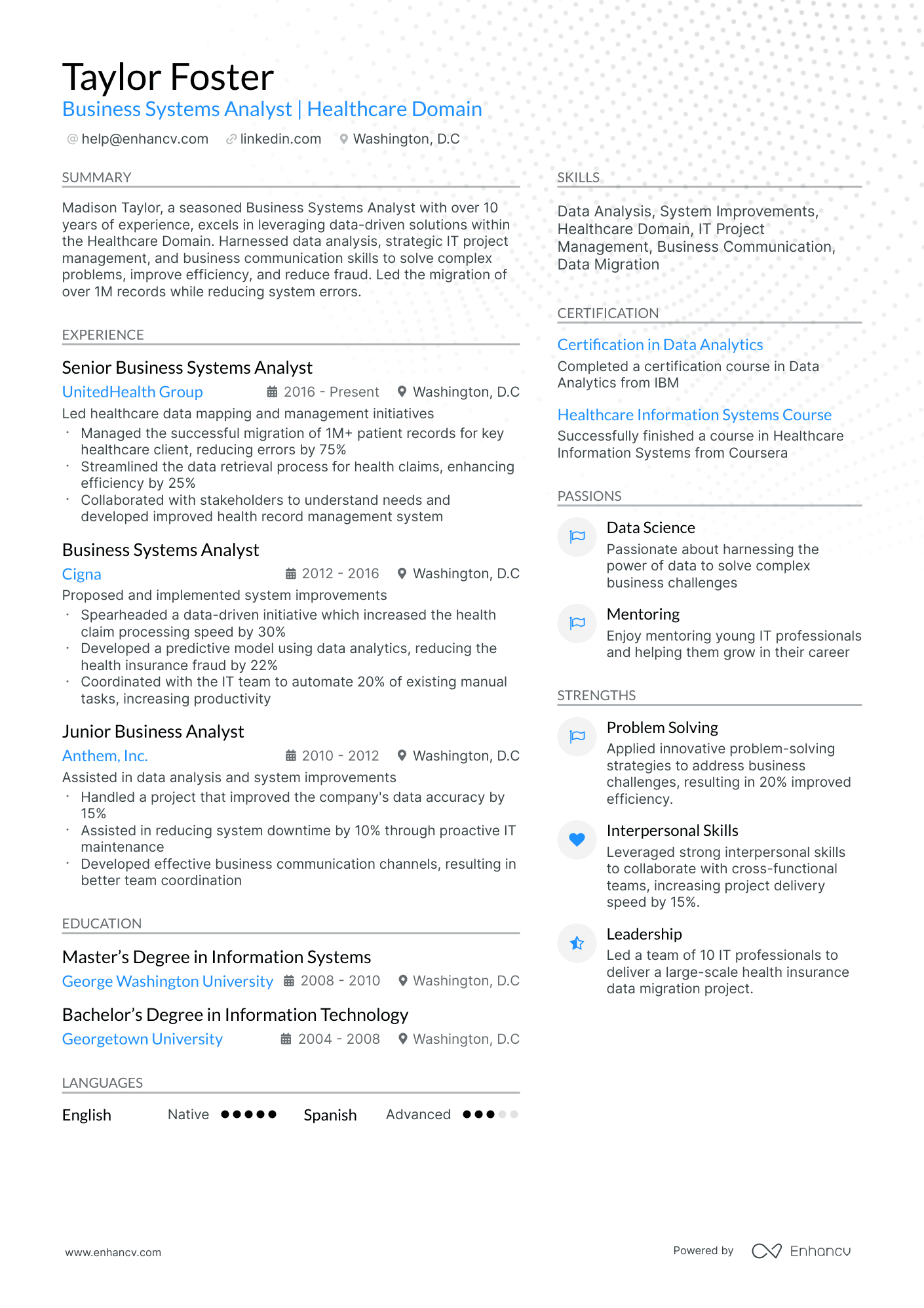 10 Business System Analyst Resume Examples & Guide for 2025