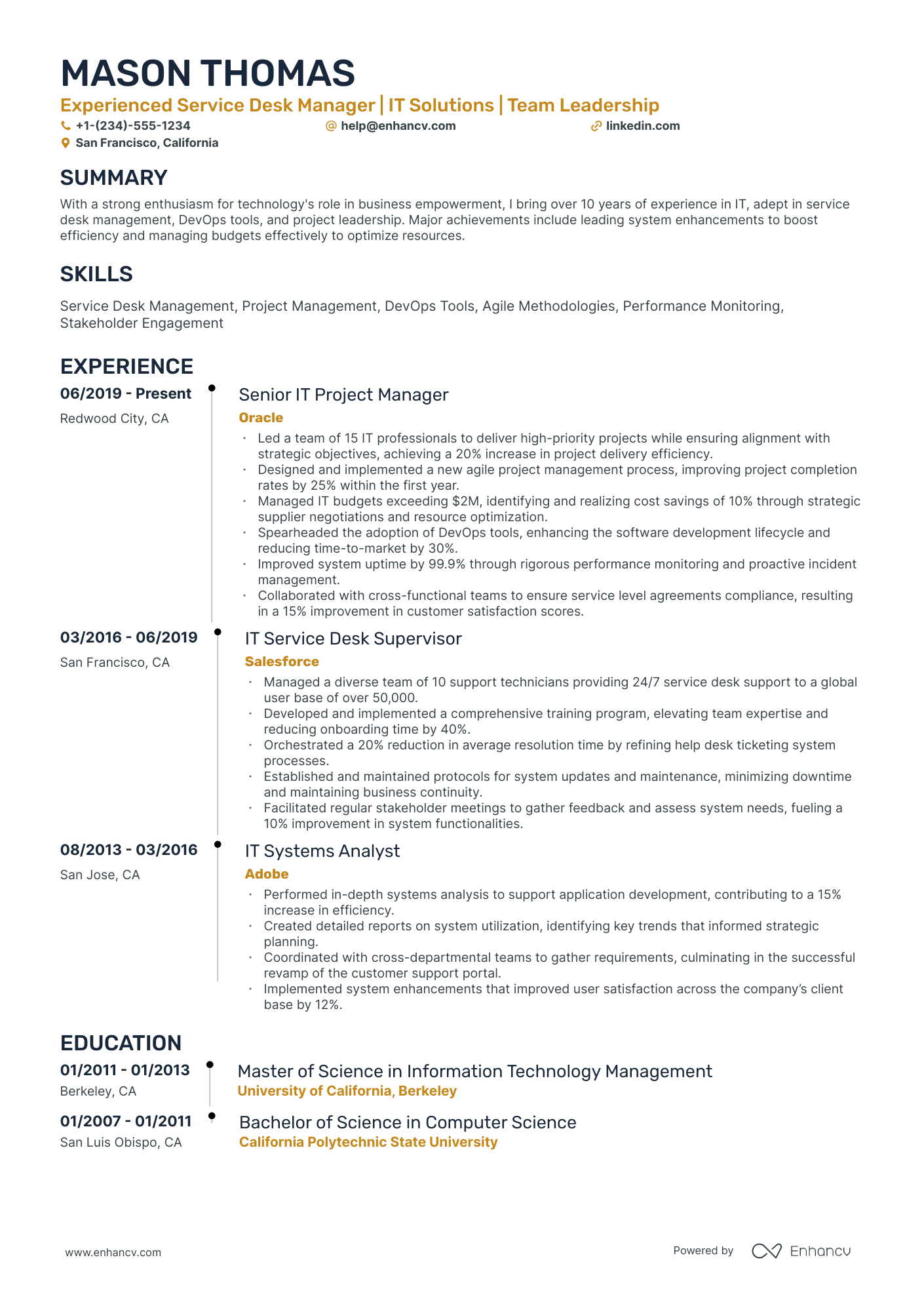 10 Service Desk Manager Resume Examples & Guide for 2026