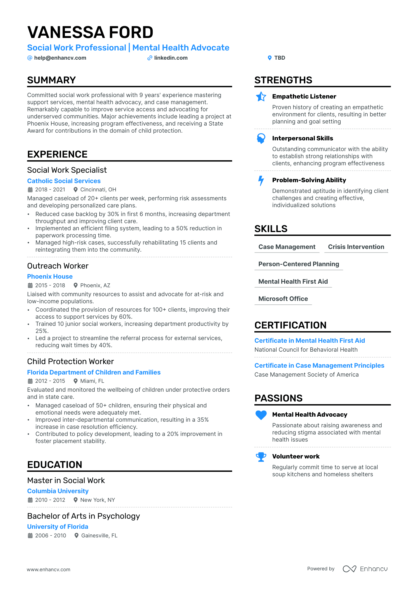 5 Social Work Intern Resume Examples & Guide for 2024