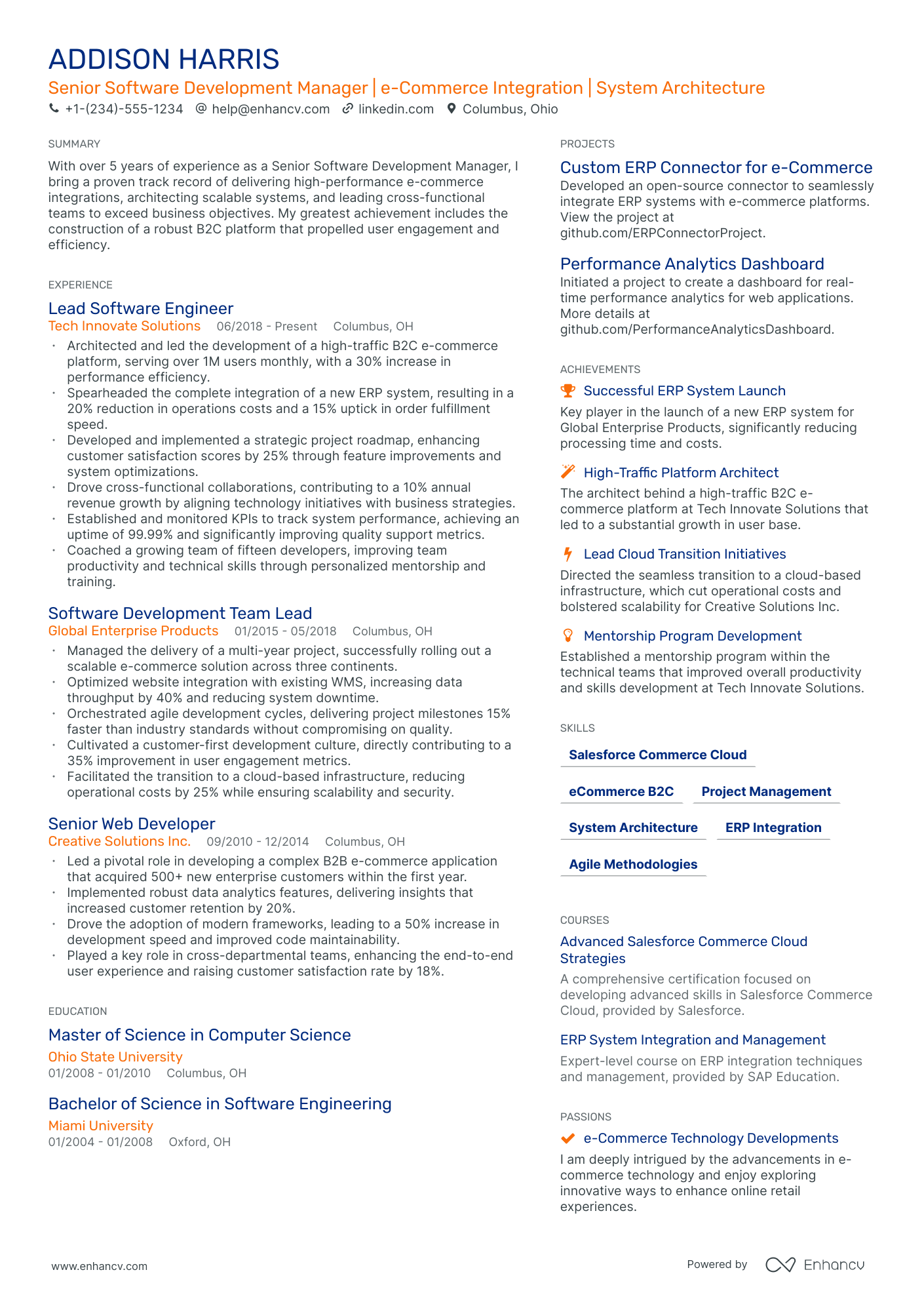 5 Software Development Manager Resume Examples & Guide for 2024