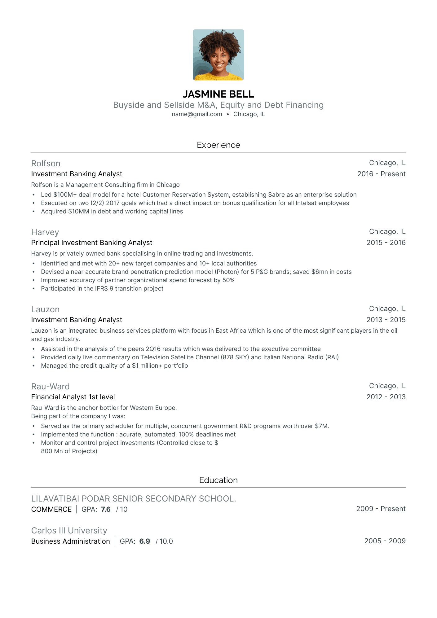 5 Investment Banking Analyst Resume Examples & Guide for 2024