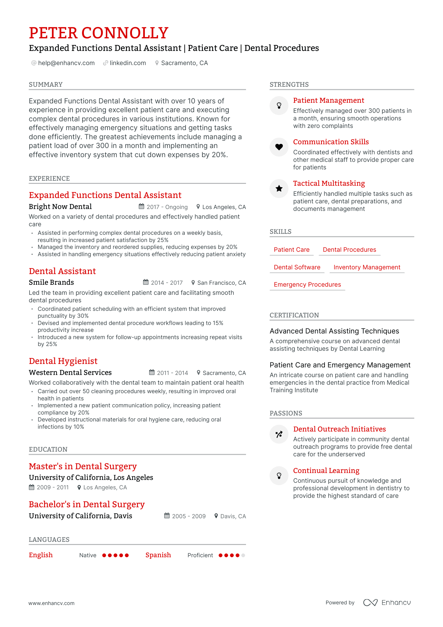 5 Expanded Functions Dental Assistant Resume Examples & Guide for 2024