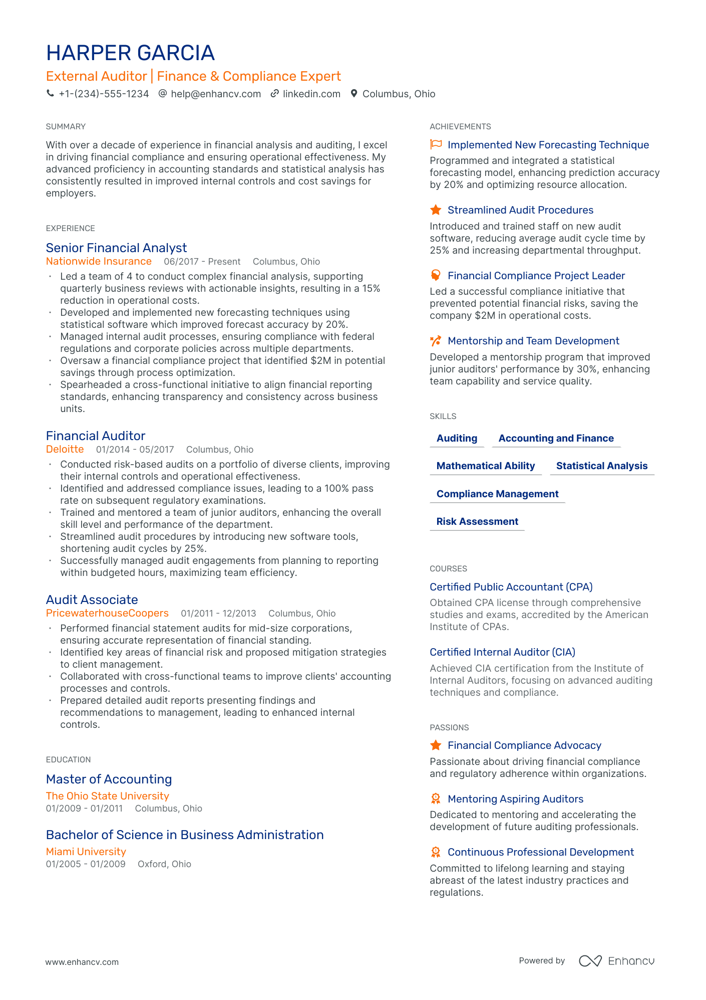 5 External Auditor Resume Examples & Guide for 2024