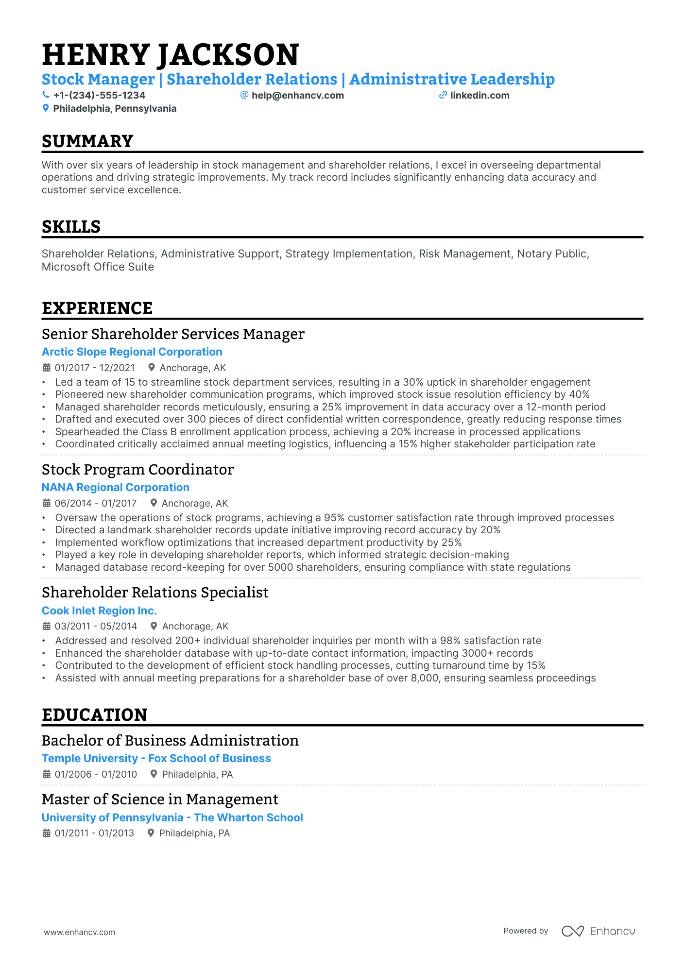 10 Stock Manager Resume Examples & Guide for 2025