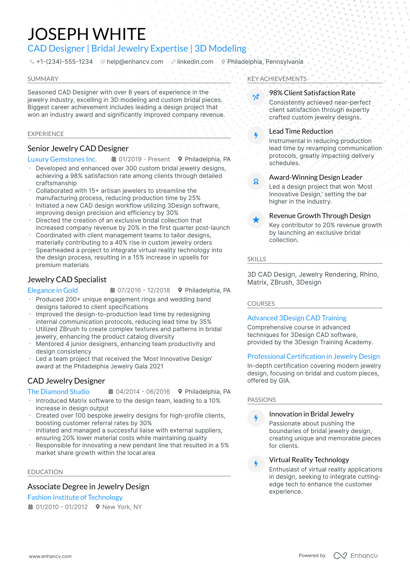 10 CAD Designer Resume Examples & Guide for 2025