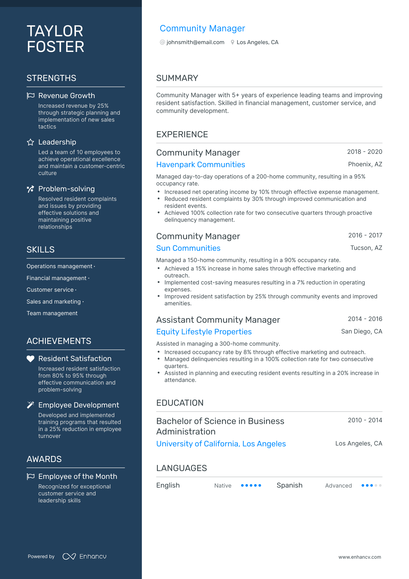 5 Community Manager Resume Examples & Guide for 2024