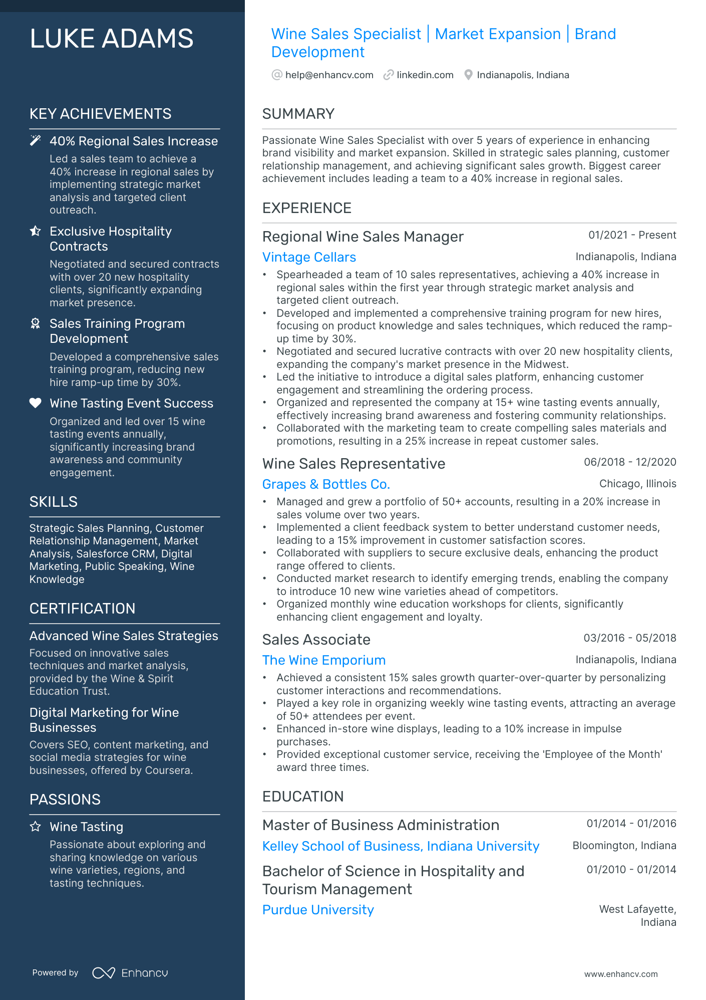 10 Wine Sale Resume Examples & Guide for 2026