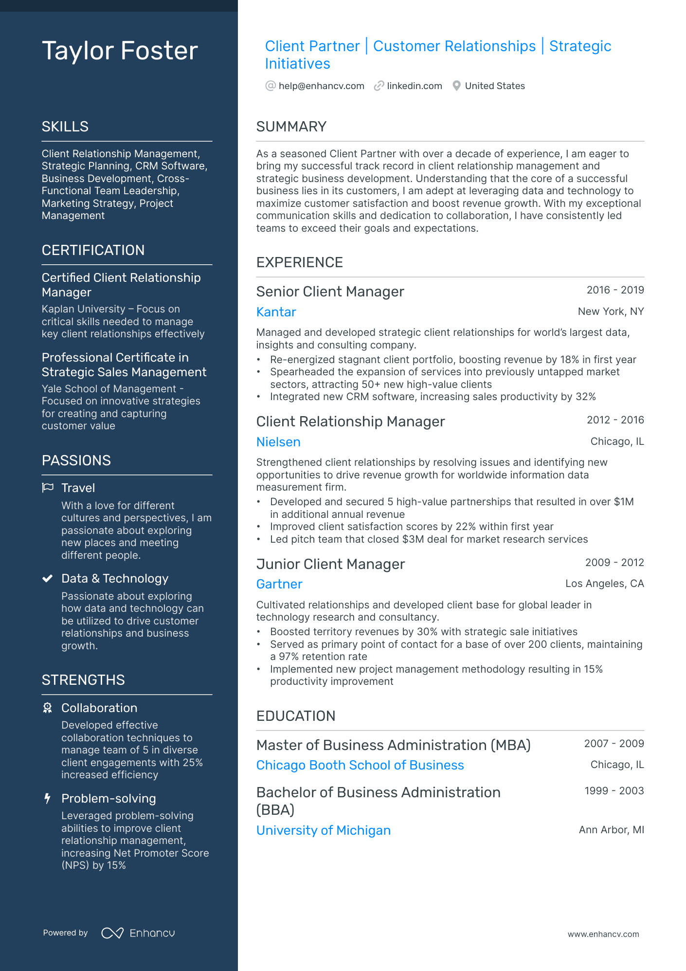 10 Client Partner Resume Examples & Guide for 2026