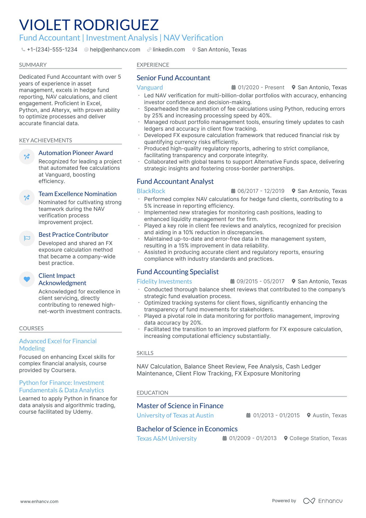 10 Fund Accountant Resume Examples & Guide for 2026