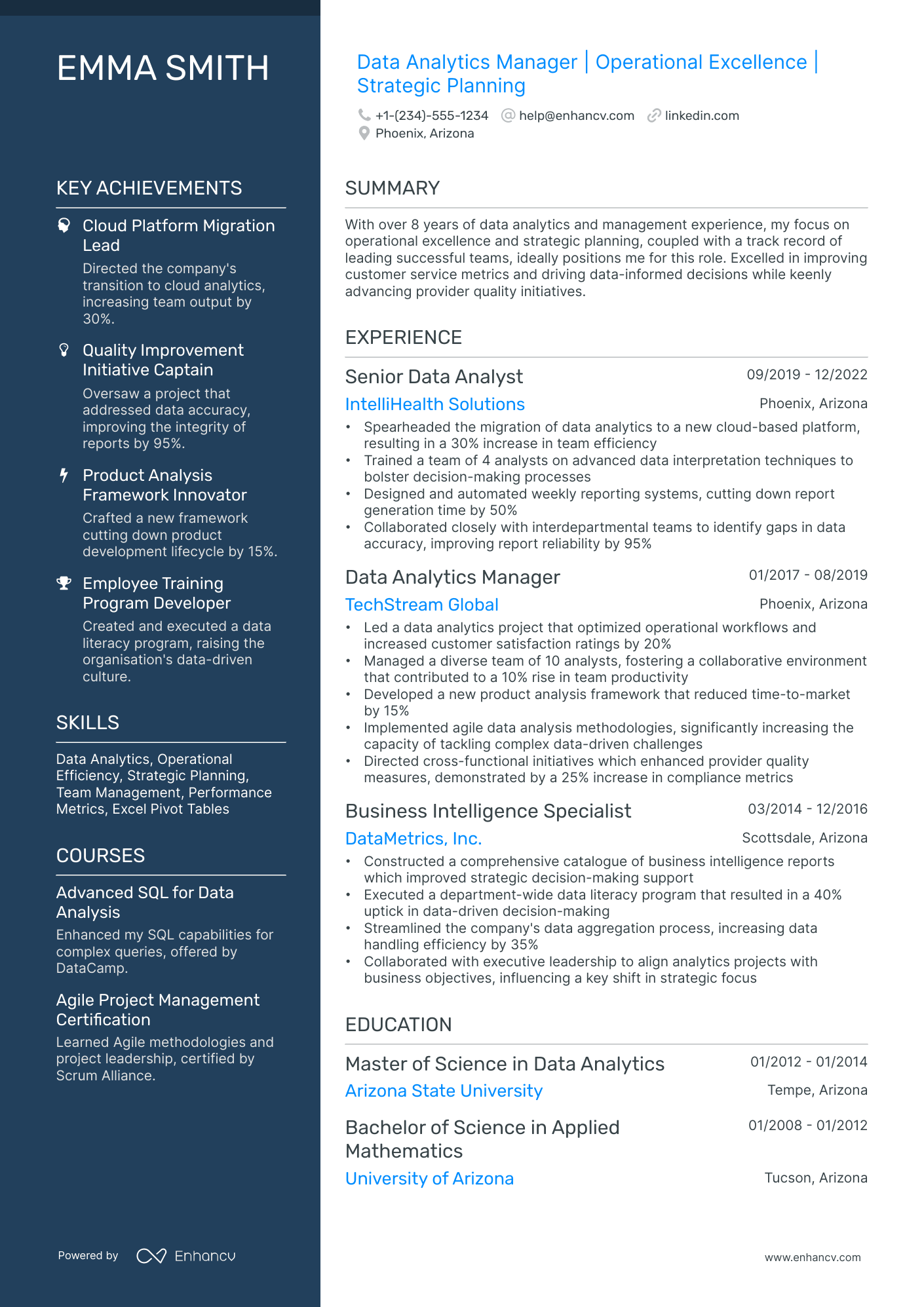 10 Analytics Manager Resume Examples & Guide for 2026