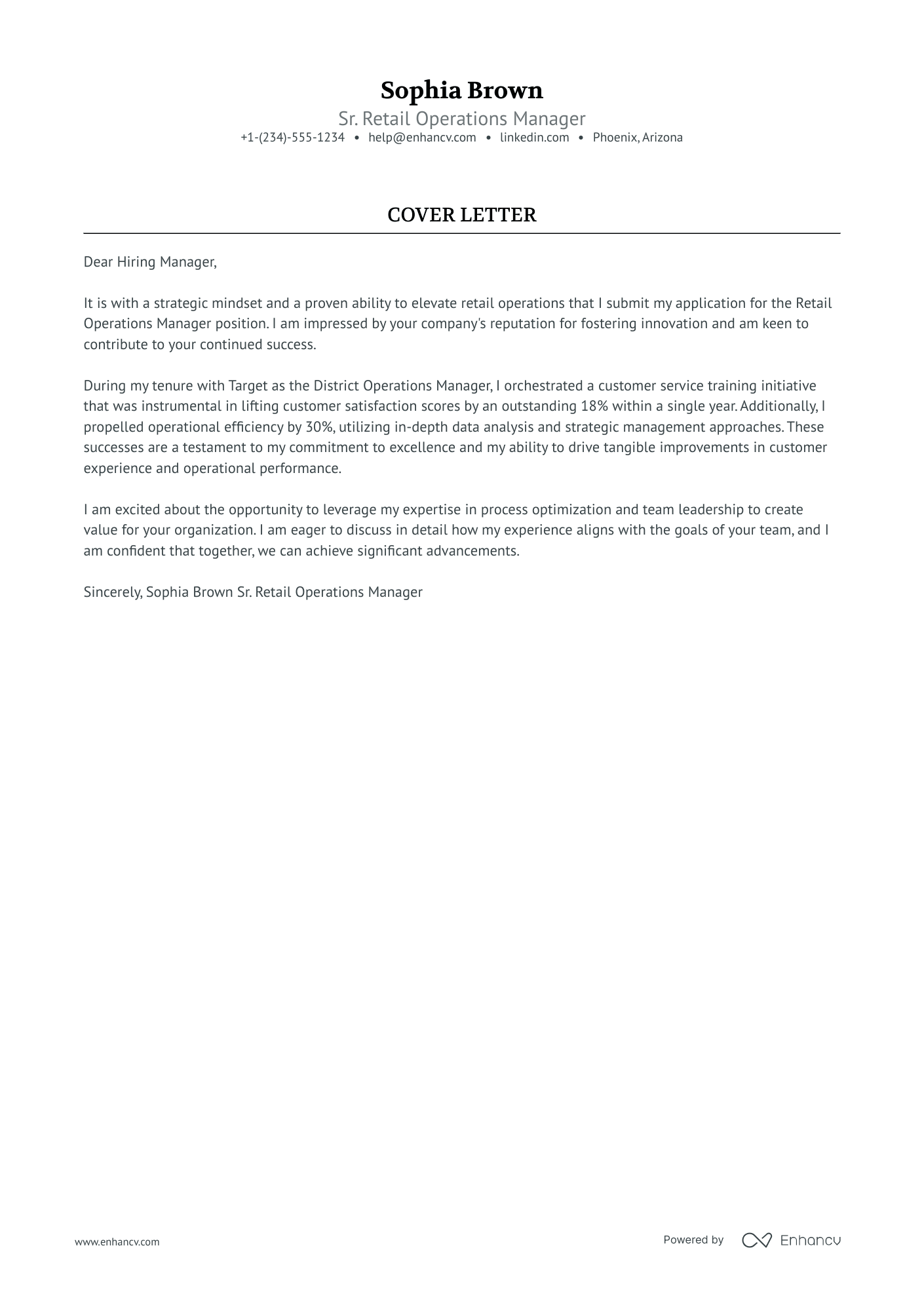 21 Professional Retail Cover Letter Examples and Template for 2025 ...