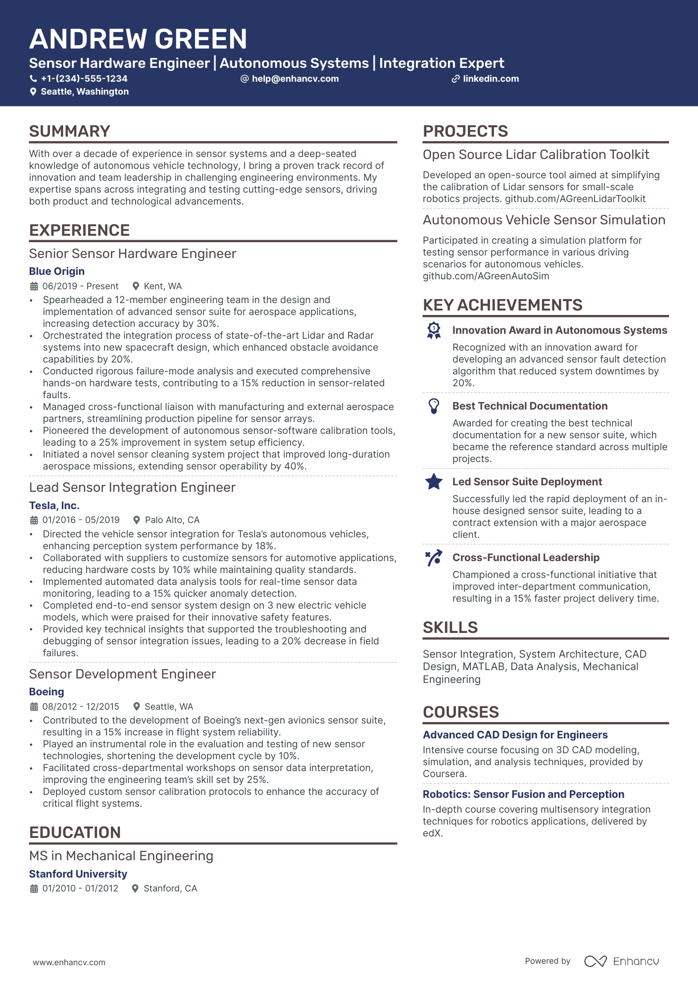 10 Hardware Engineer Resume Examples & Guide for 2026