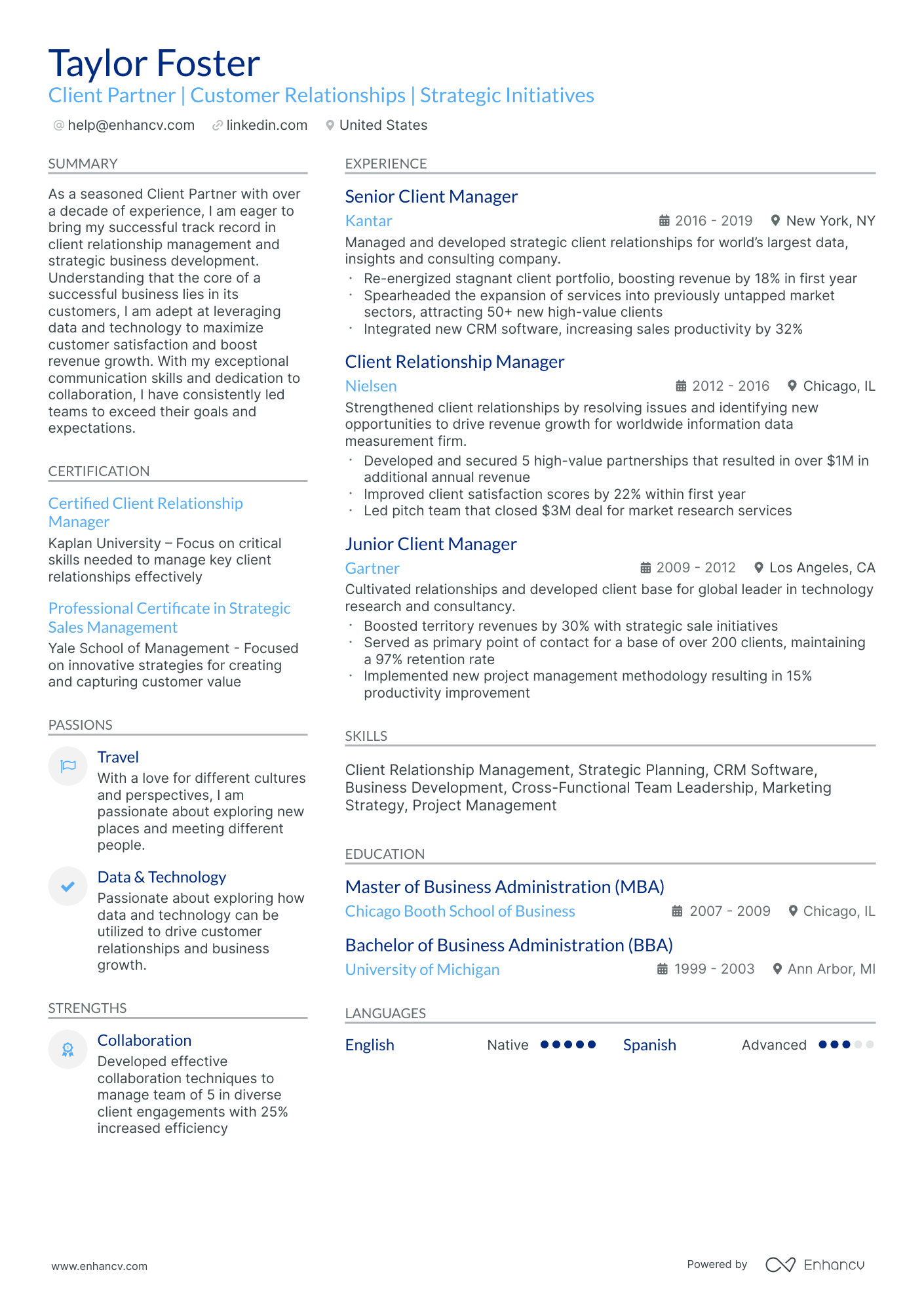 10 Client Partner Resume Examples & Guide for 2026