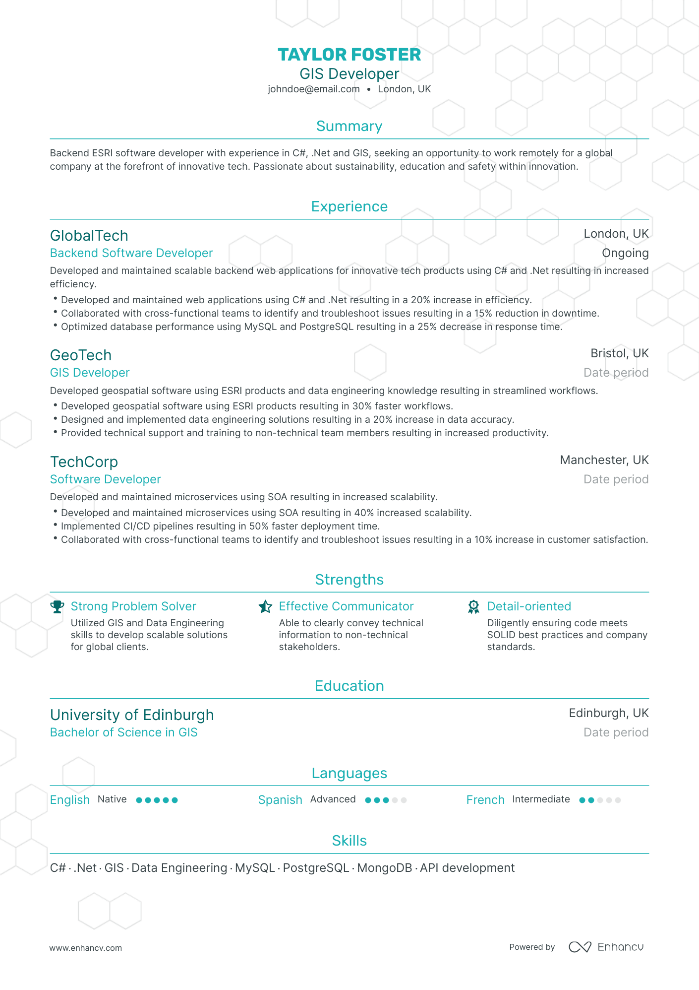 5 GIS Developer Resume Examples & Guide for 2023