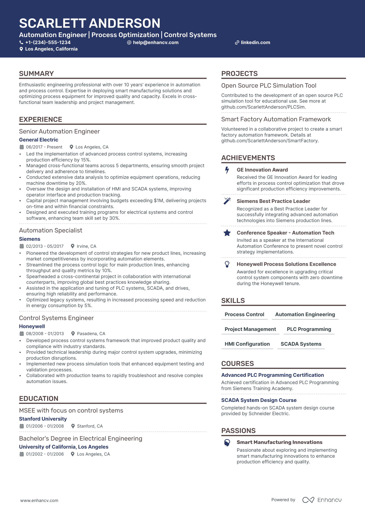 5 Control Systems Engineer Resume Examples & Guide for 2024