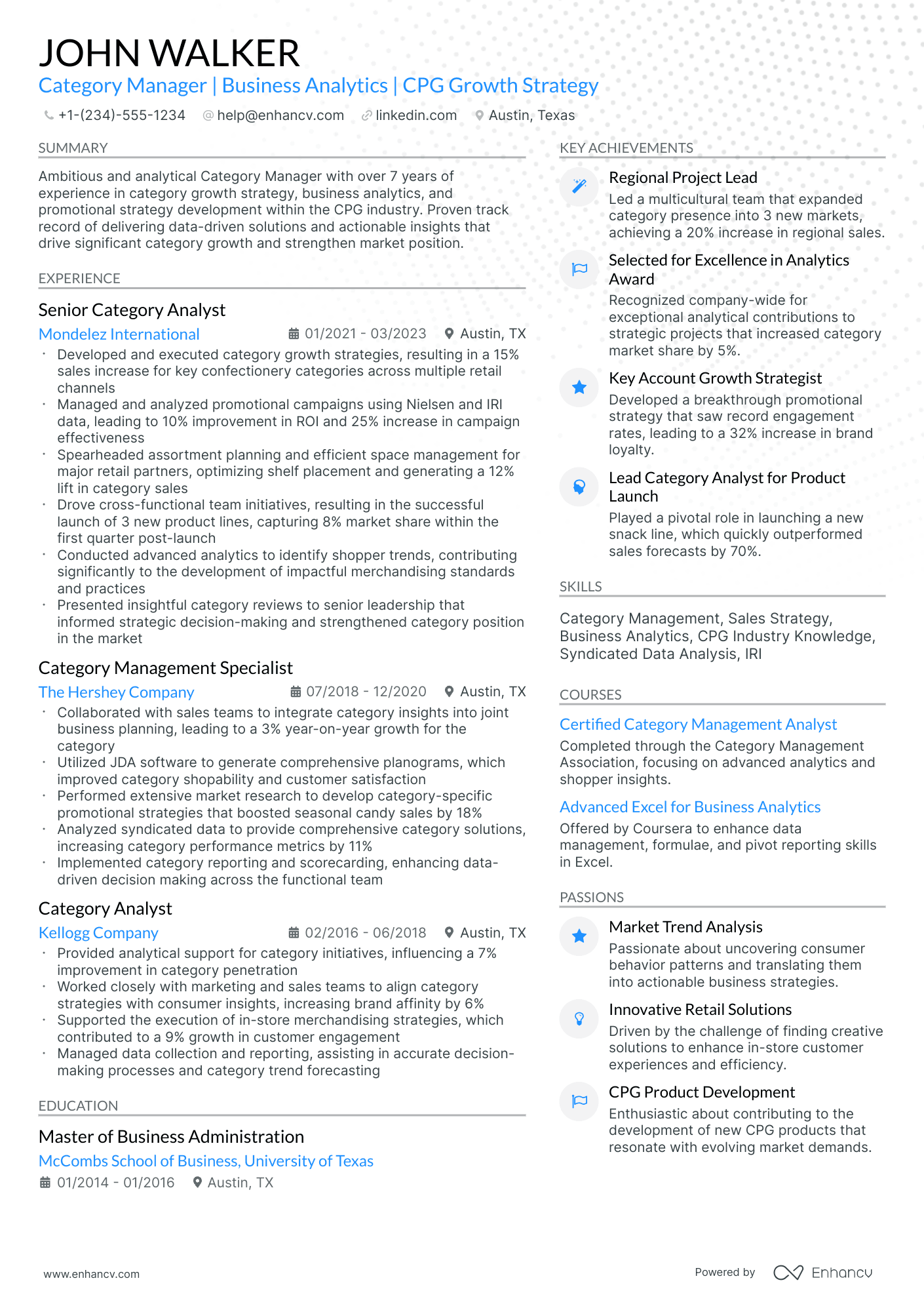 10 Category Manager Resume Examples & Guide for 2026