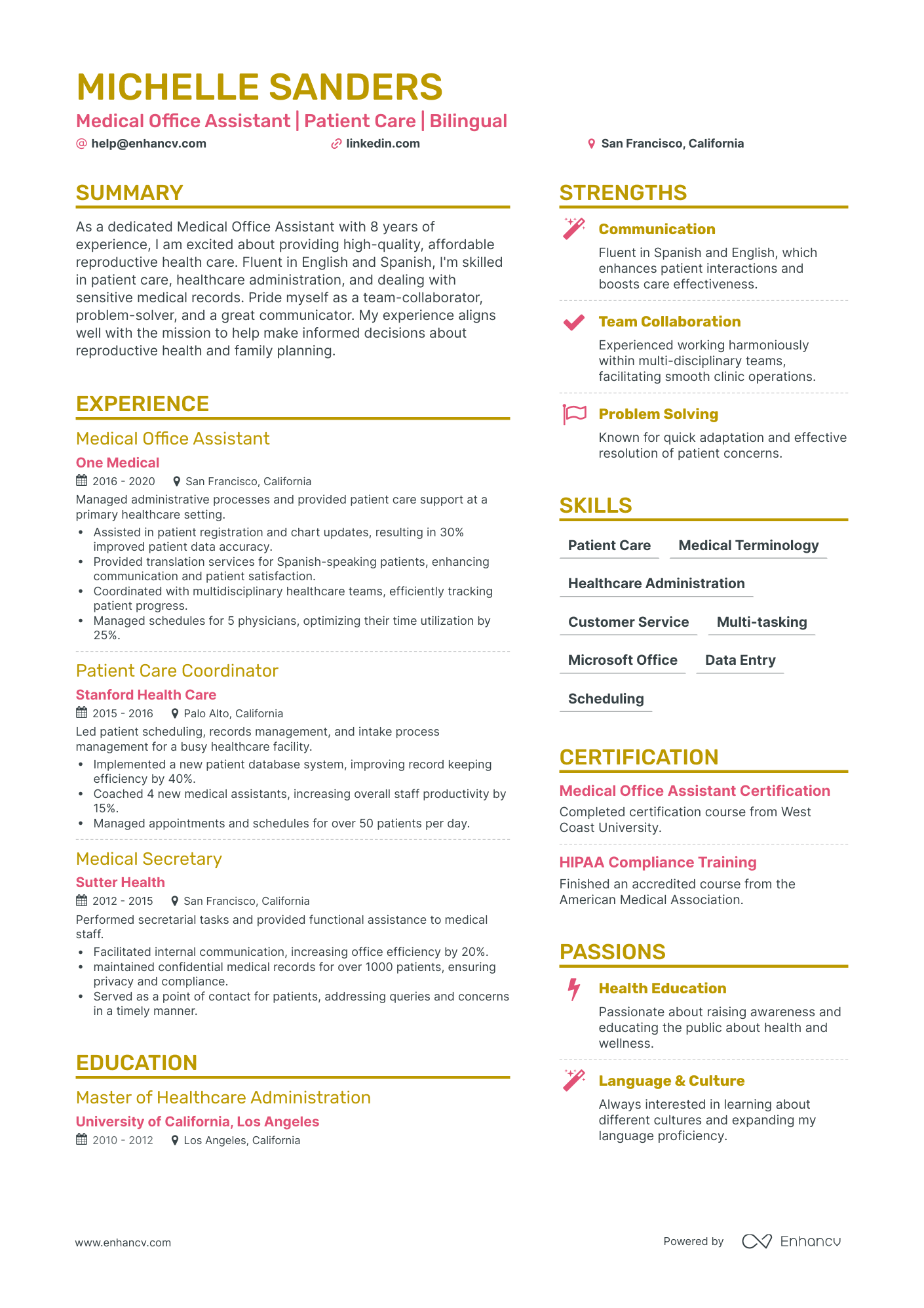 5 Medical Office Assistant Resume Examples & Guide for 2024