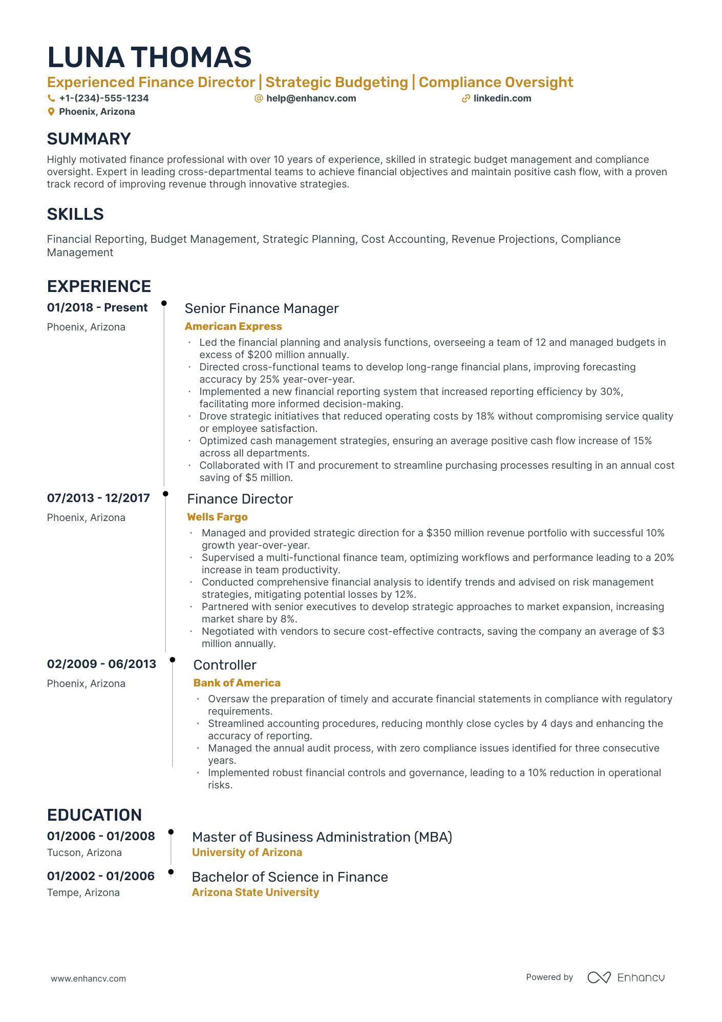 10 Director of Finance Resume Examples & Guide for 2026