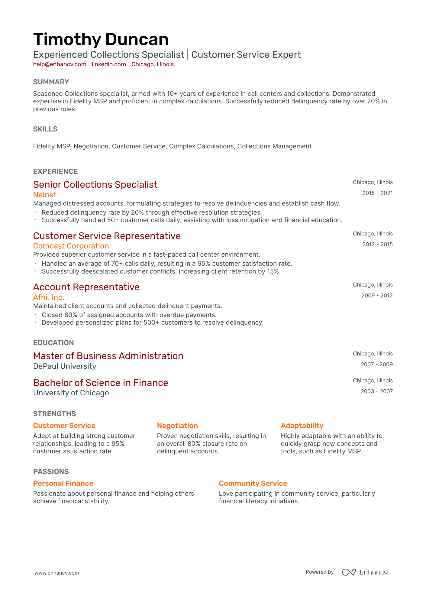10 Collections Specialist Resume Examples & Guide for 2026