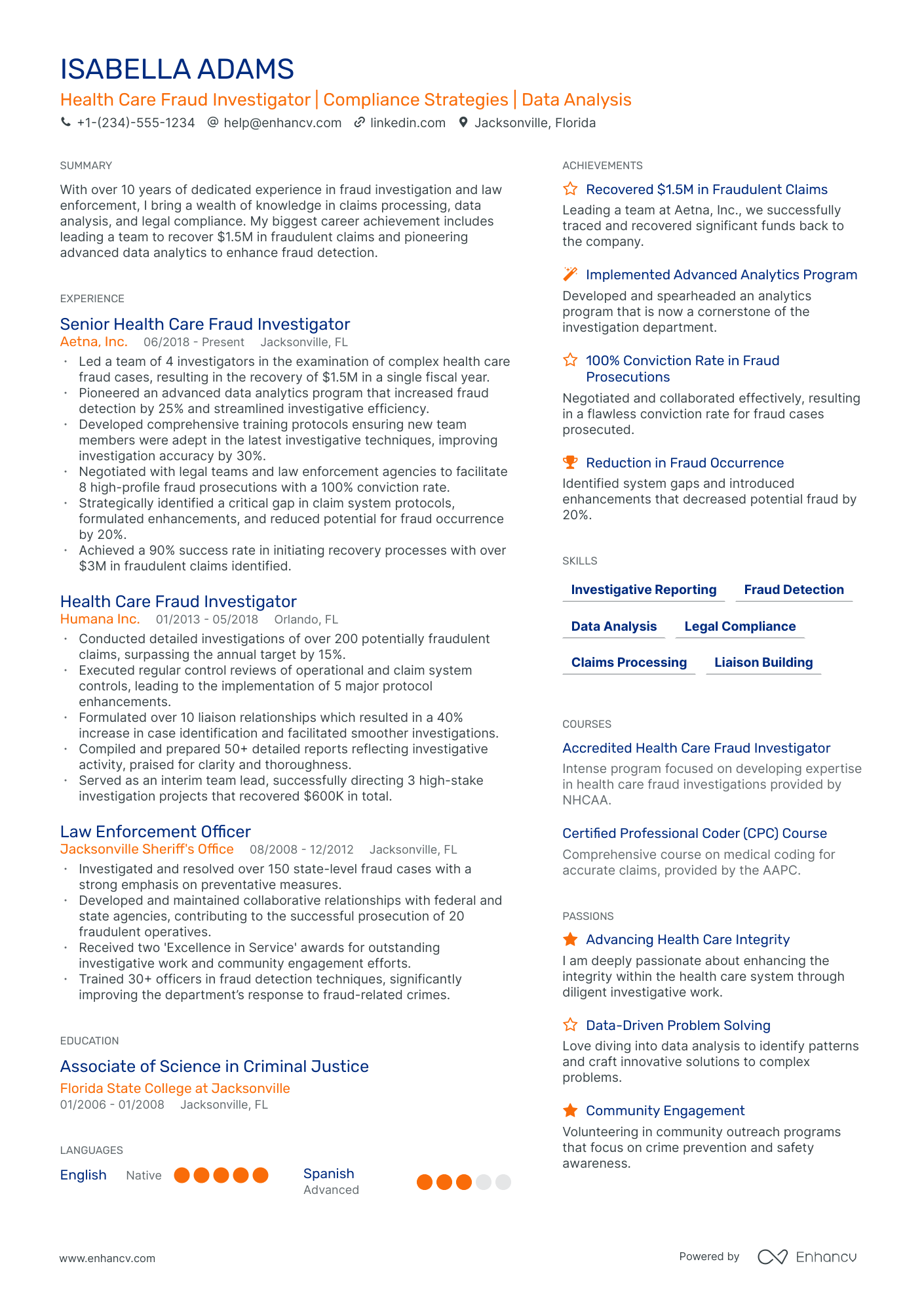 5 Fraud Investigator Resume Examples & Guide for 2024