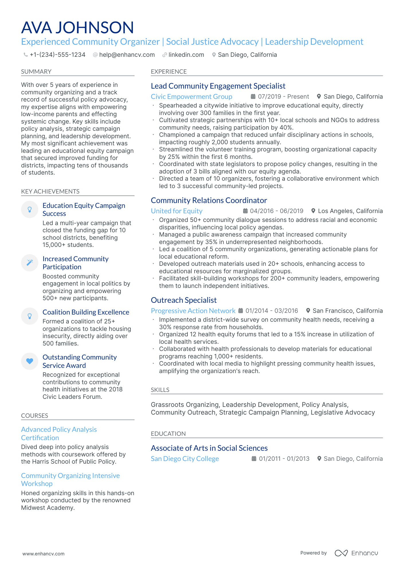 10 Community Organizer Resume Examples & Guide for 2026