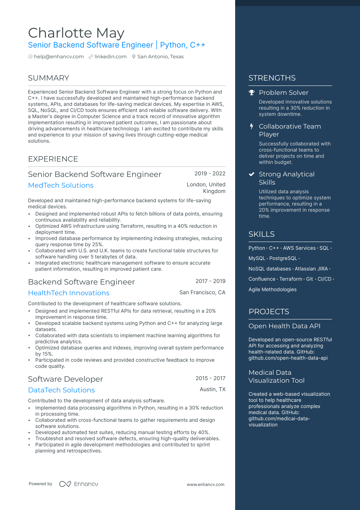 5 Senior Data Engineer Resume Examples & Guide for 2024