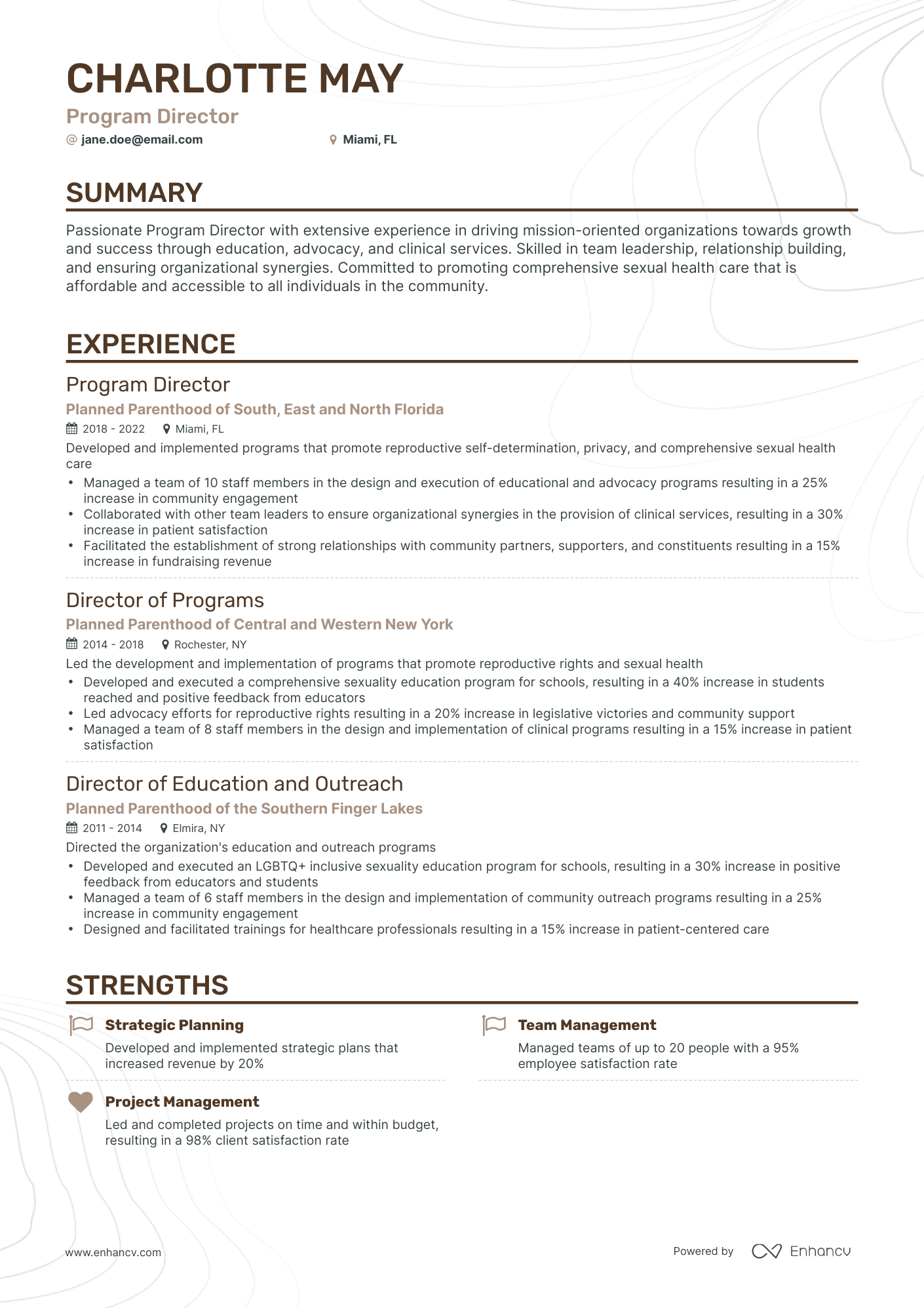 5 Program Director Resume Examples & Guide for 2024